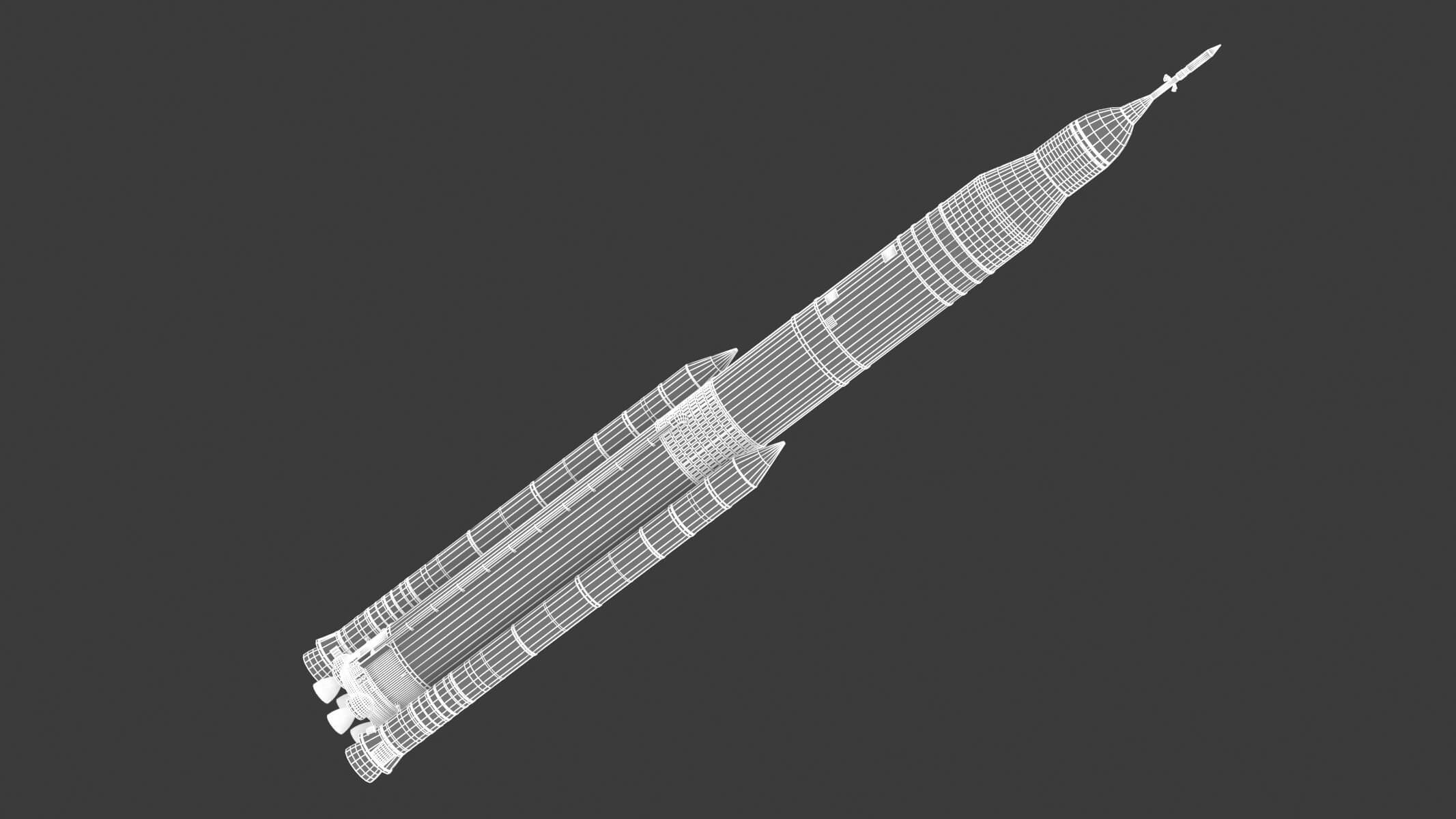 SLS Block 1B Crew Rocket - 3D Model by frezzy