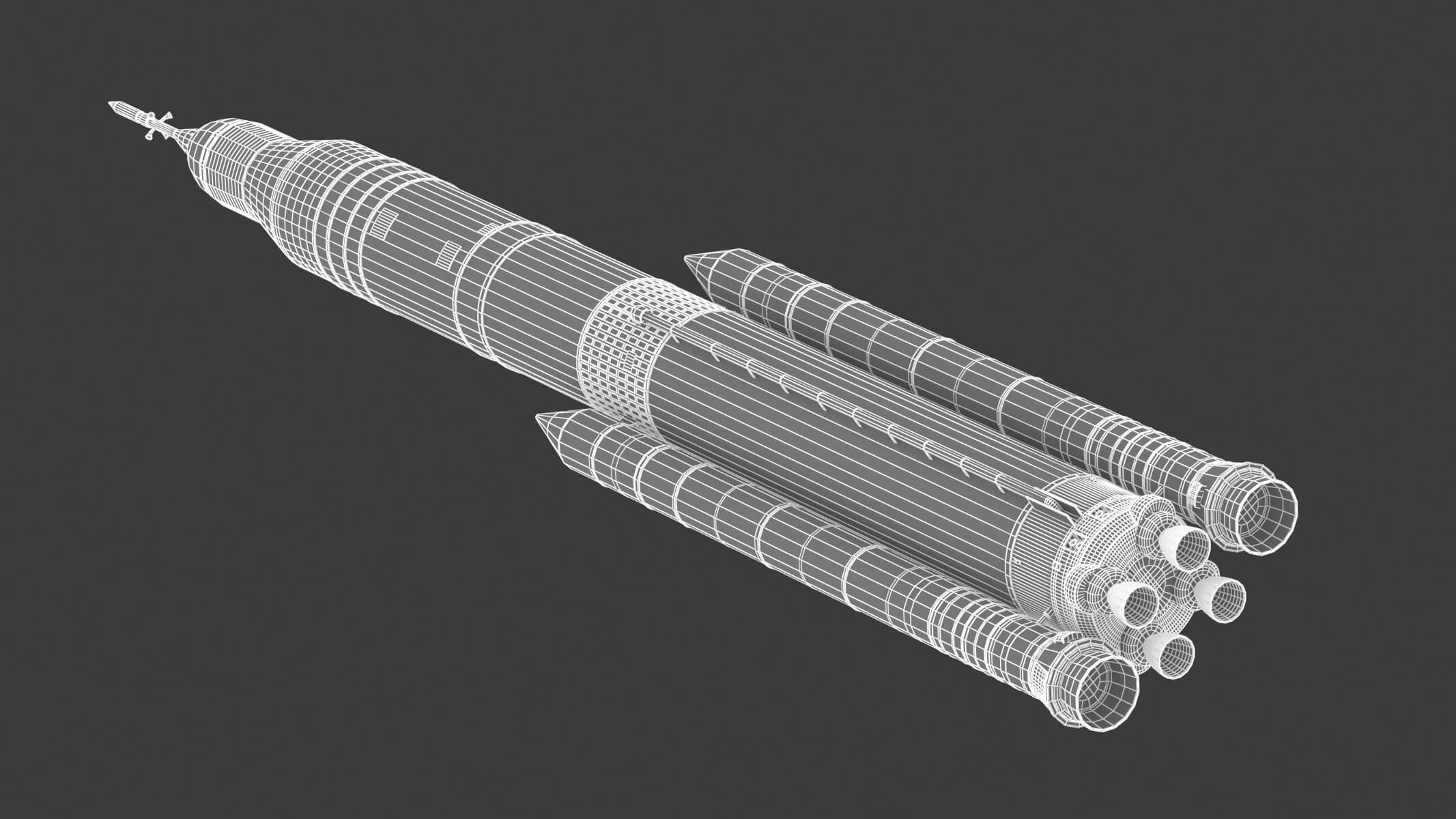 SLS Block 1B Crew Rocket - 3D Model by frezzy