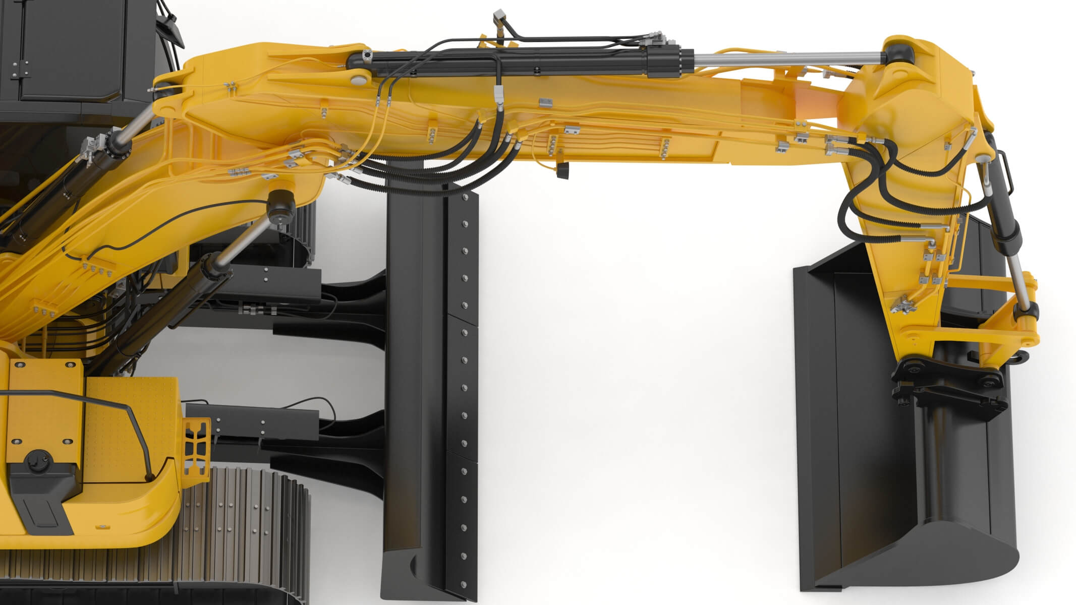 Small Excavator Triple Arm - 3D Model by frezzy