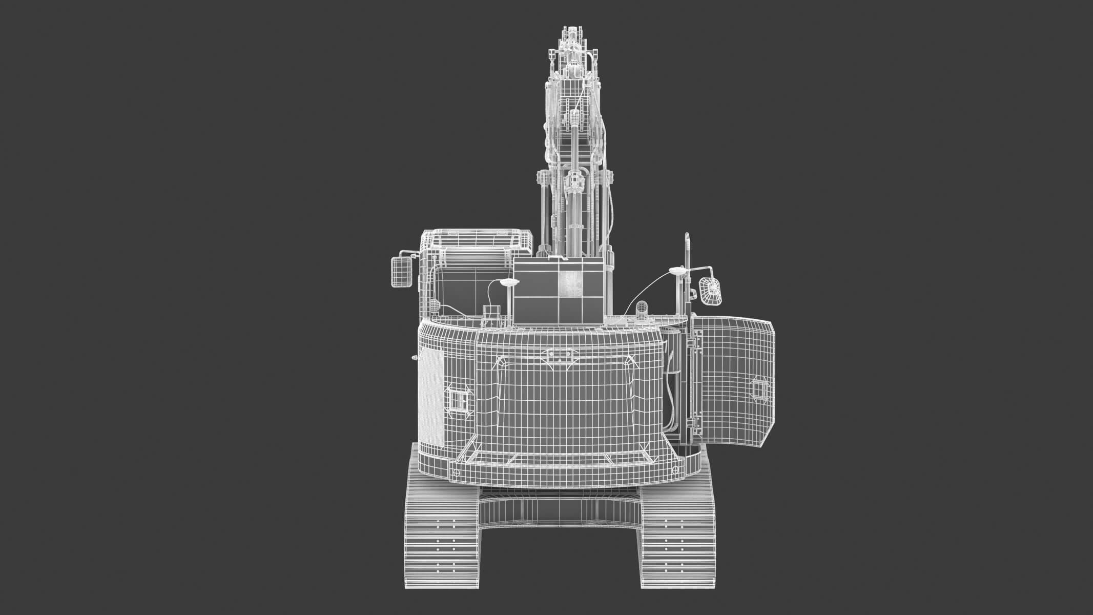 Small Excavator Triple Arm - 3D Model by frezzy