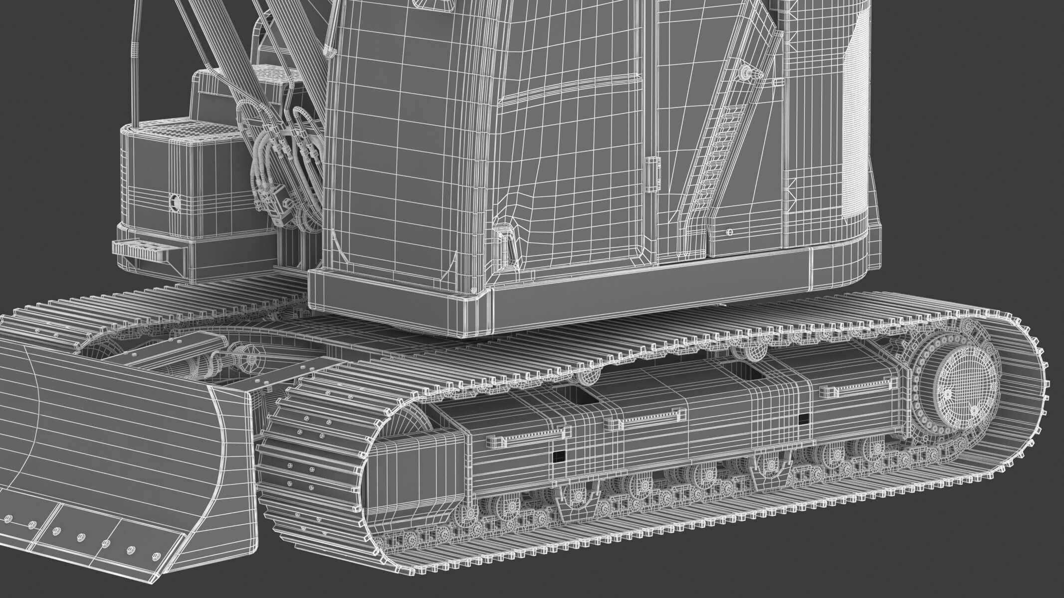 Small Excavator Triple Arm - 3D Model by frezzy