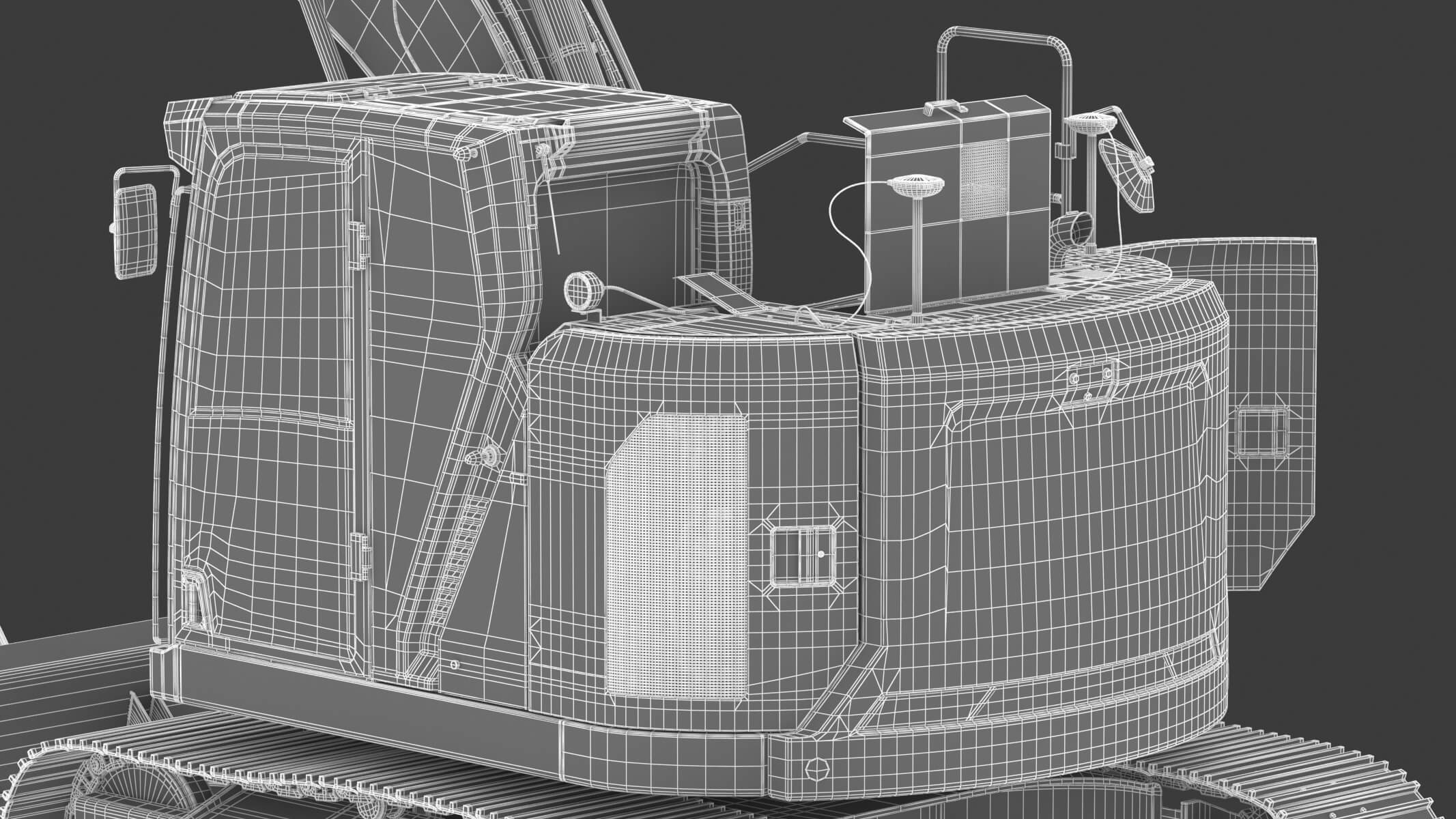 Small Excavator Triple Arm - 3D Model by frezzy