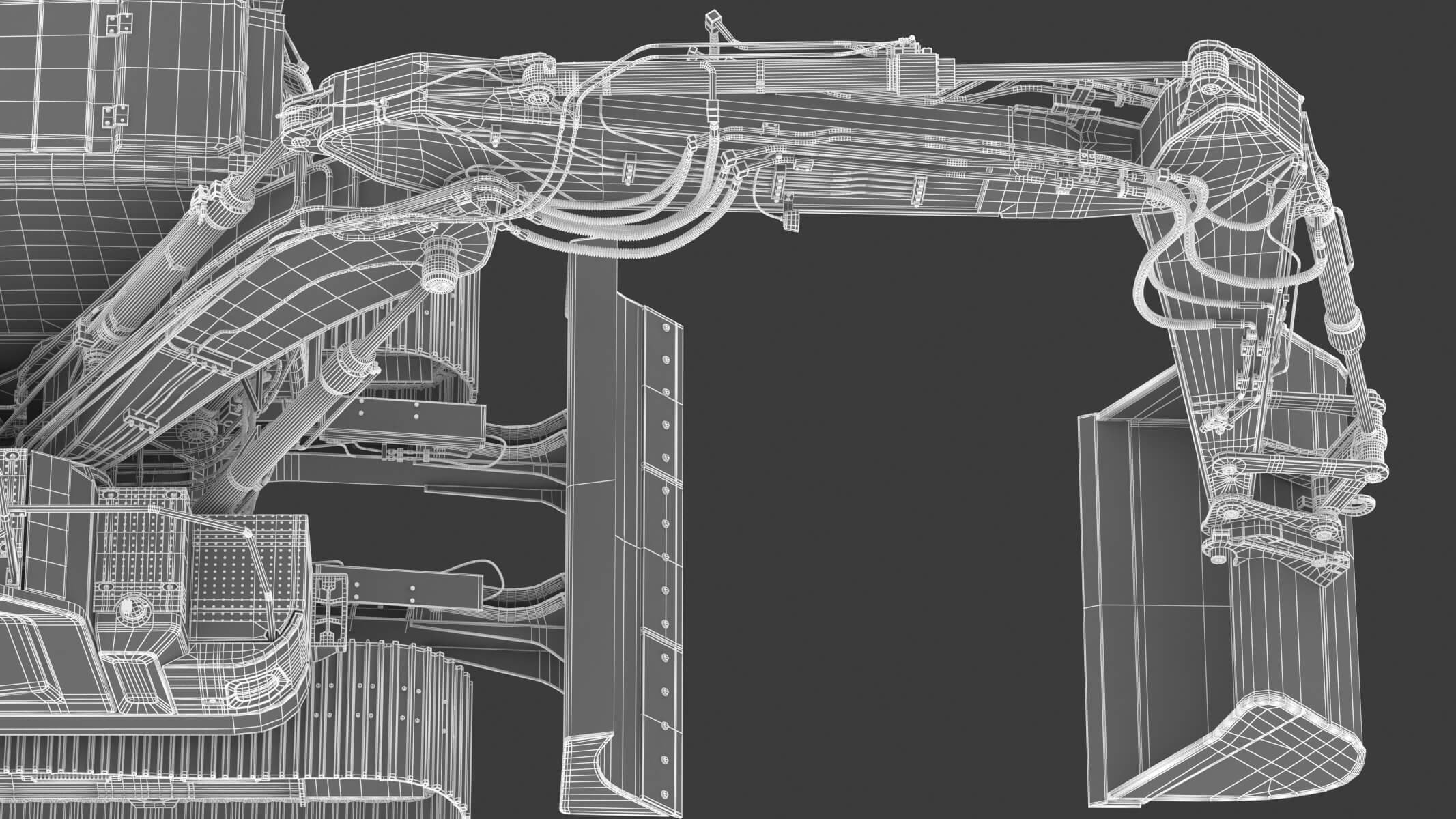 Small Excavator Triple Arm - 3D Model by frezzy