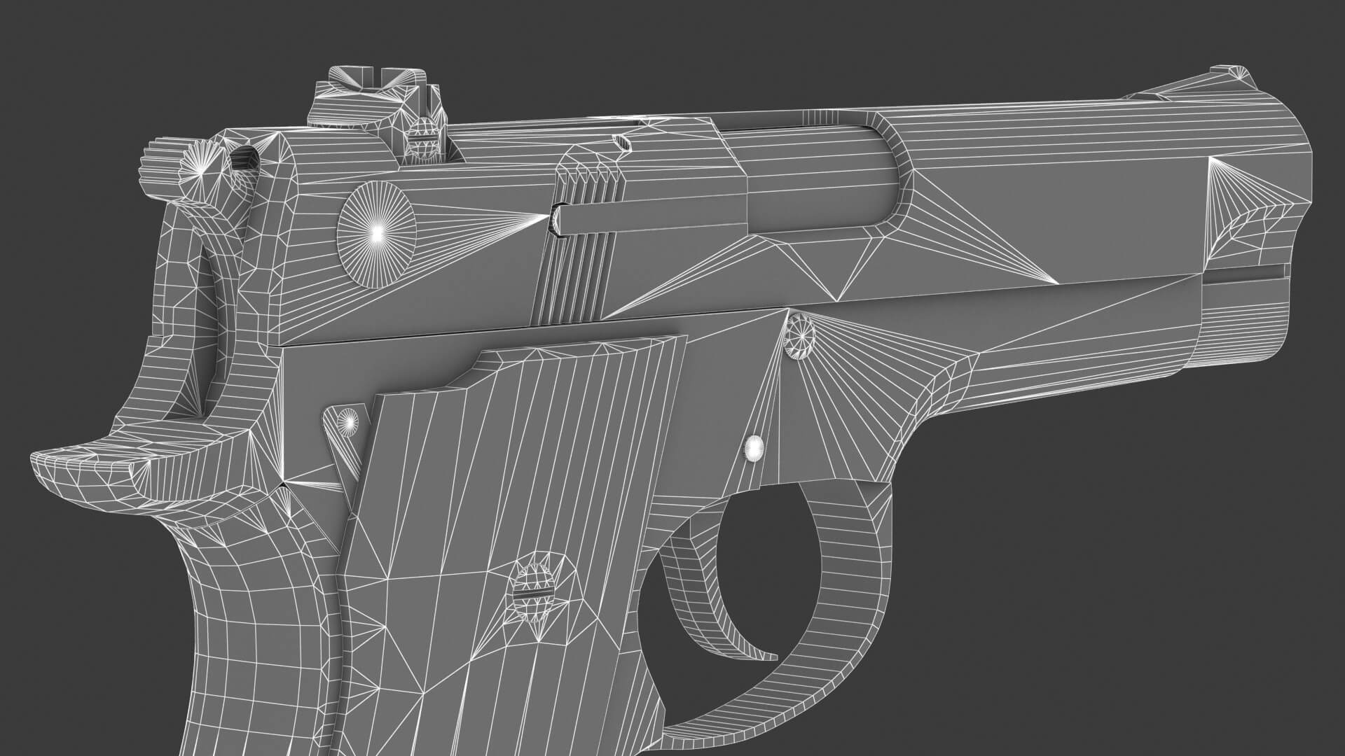 Smith Wesson Model 59 Low Poly by frezzy