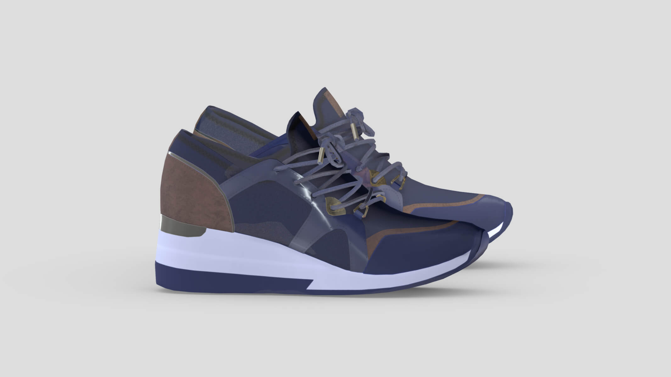 Sneakers 3 Low Poly - 3D Model by frezzy