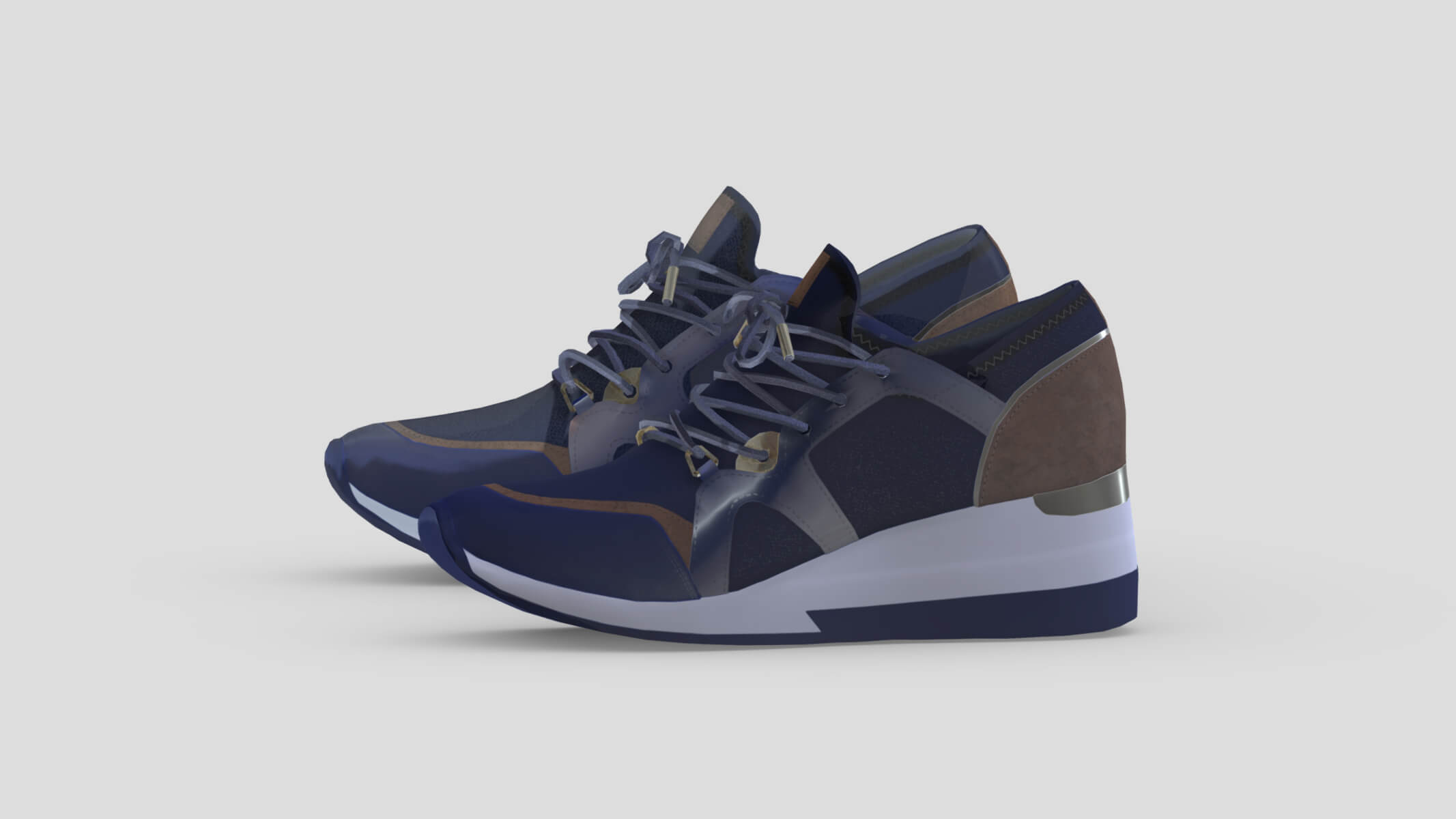 Sneakers 3 Low Poly - 3D Model by frezzy