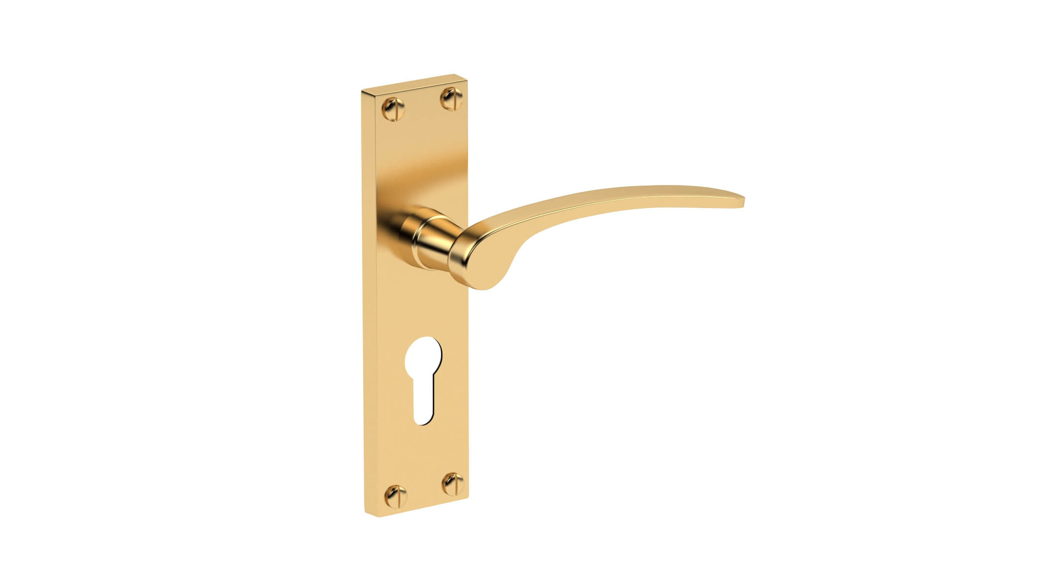 Sophia Door Handle Brass - 3D Model by frezzy