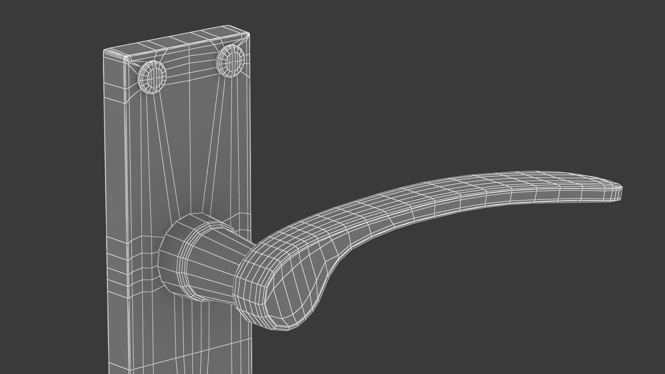 Sophia Door Handle Brass - 3D Model by frezzy