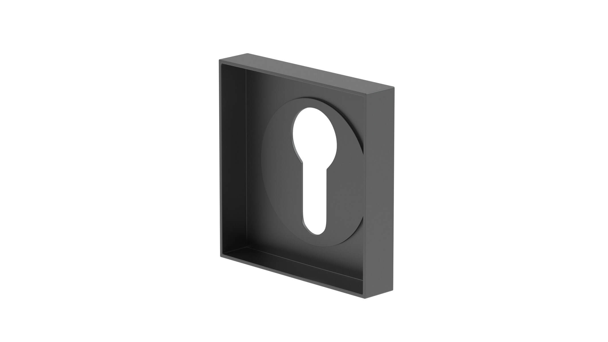 Square Matt Black Hole Cover - 3D Model by frezzy