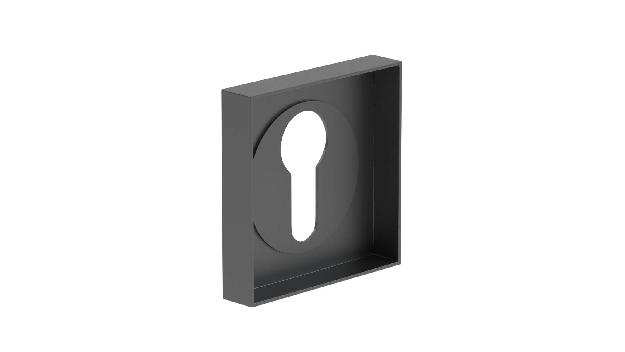 Square Matt Black Hole Cover - 3D Model by frezzy