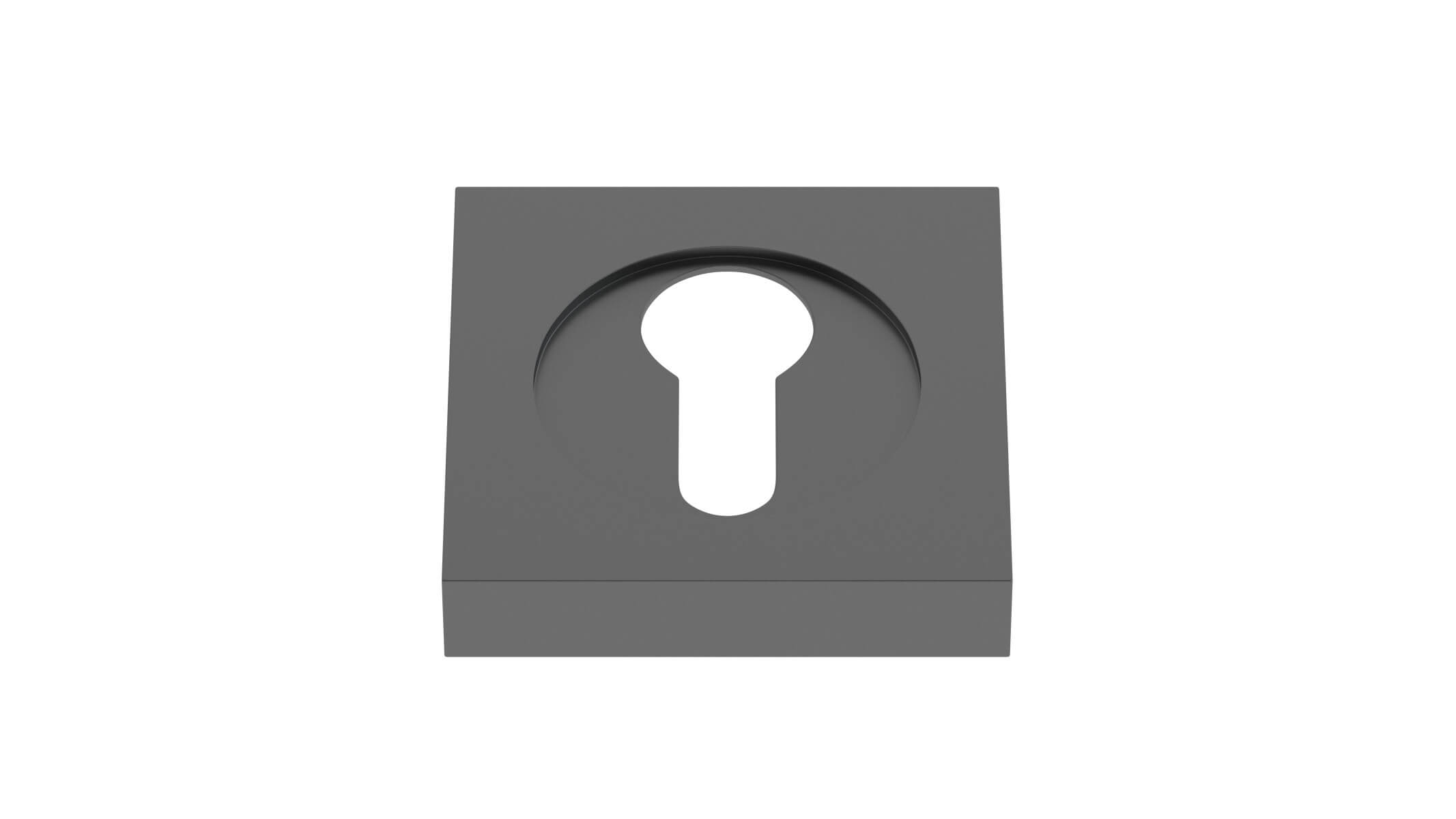 Square Matt Black Hole Cover - 3D Model by frezzy