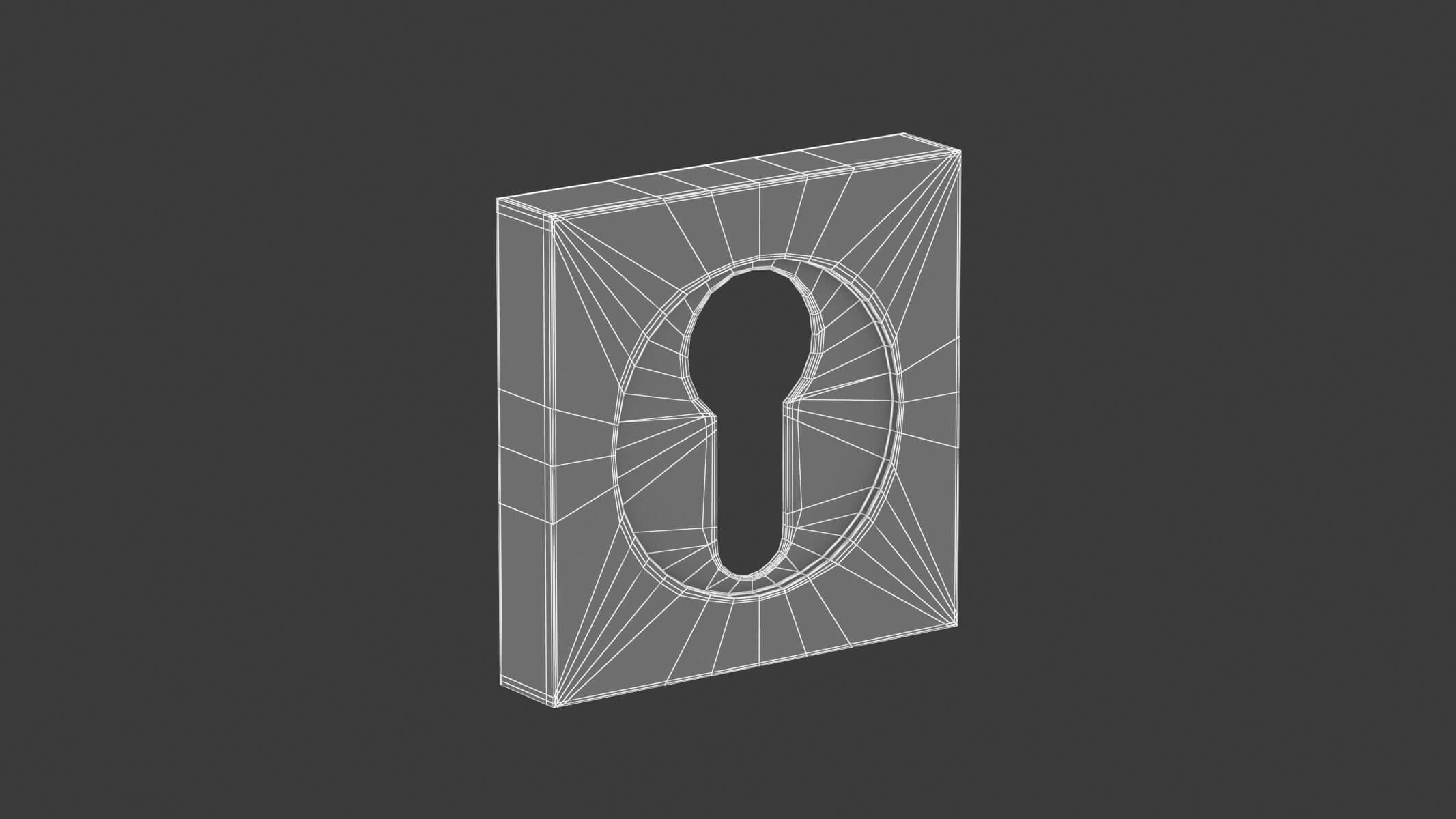 Square Matt Black Hole Cover - 3D Model by frezzy