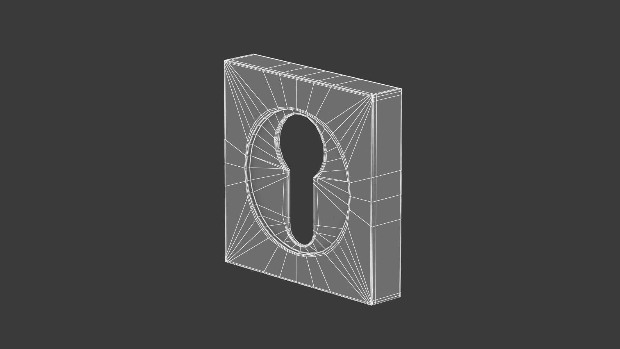 Square Matt Black Hole Cover - 3D Model by frezzy