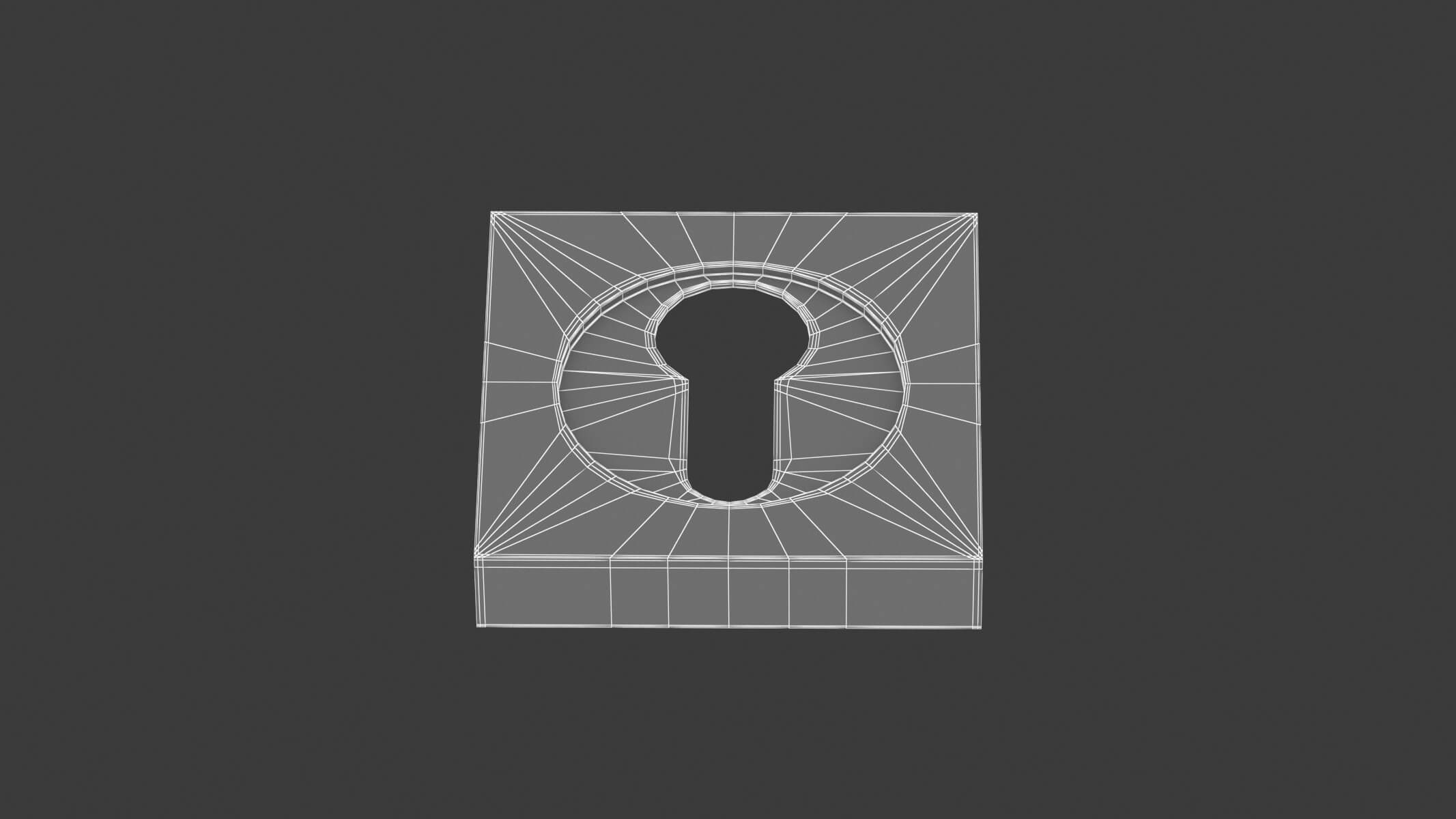 Square Matt Black Hole Cover - 3D Model by frezzy