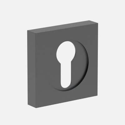 Square Matt Black Hole Cover - 3D Model by frezzy