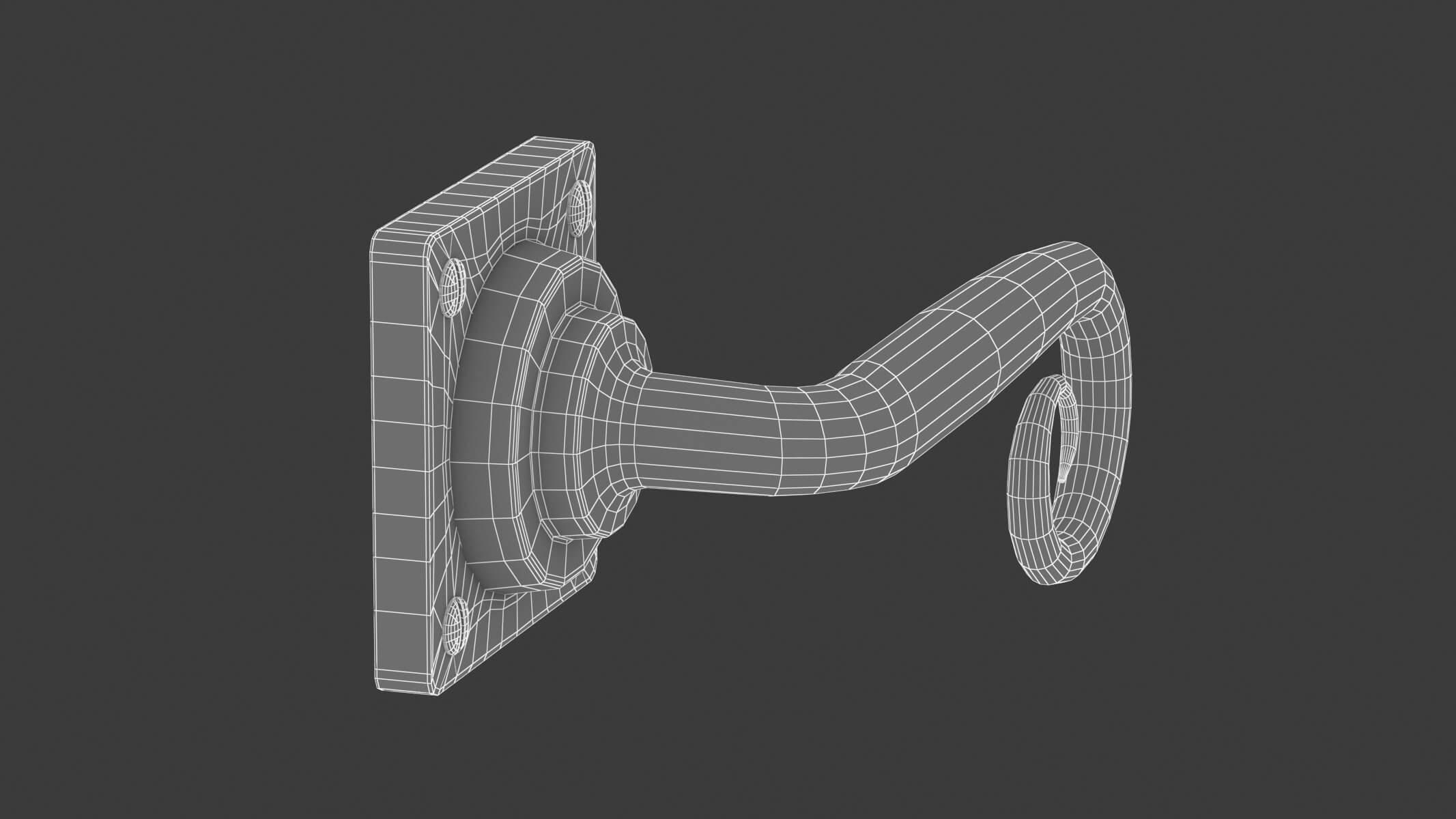 Square Stonebridge Curl Door Handle - 3D Model by frezzy