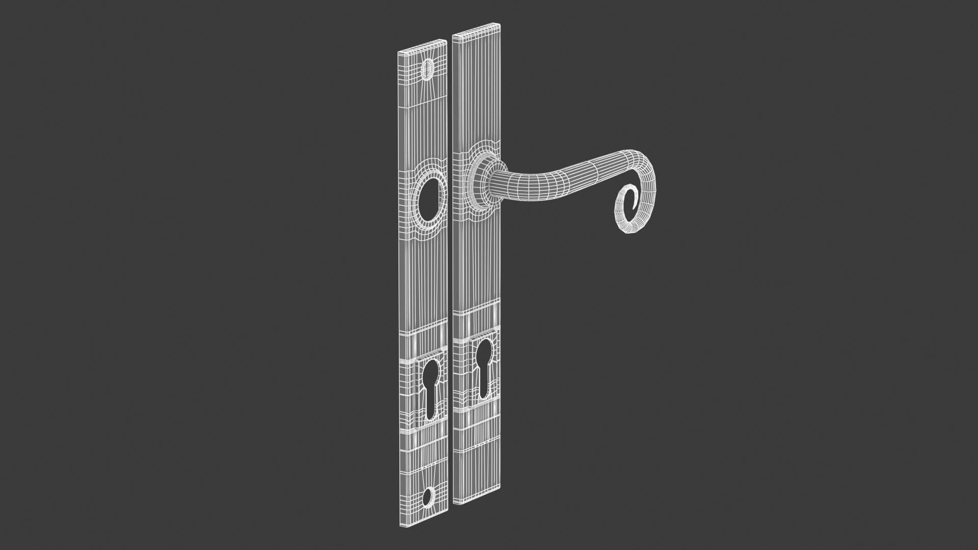Stonebridge Curl Multipoint Door Handle - 3D Model by frezzy