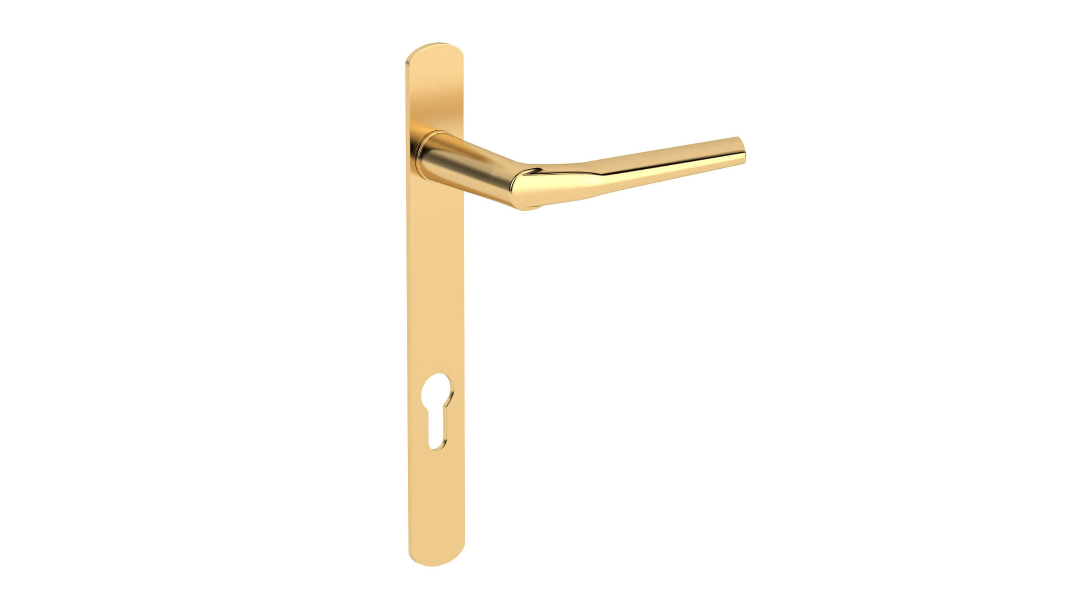 Straight Narrow Door Handle Brass - 3D Model by frezzy