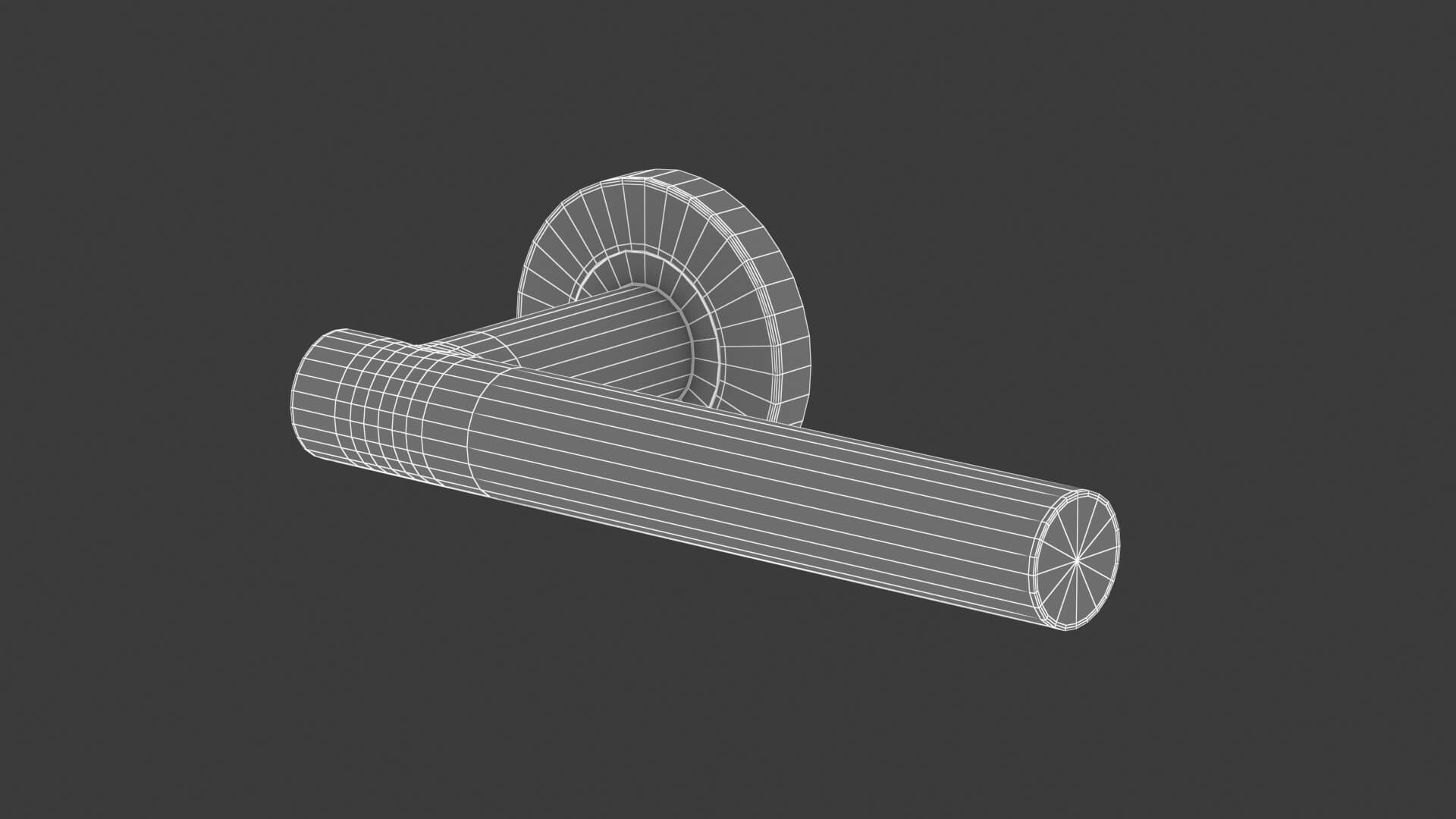 Straight Satin Stainless Steel Door Handle - 3D Model by frezzy