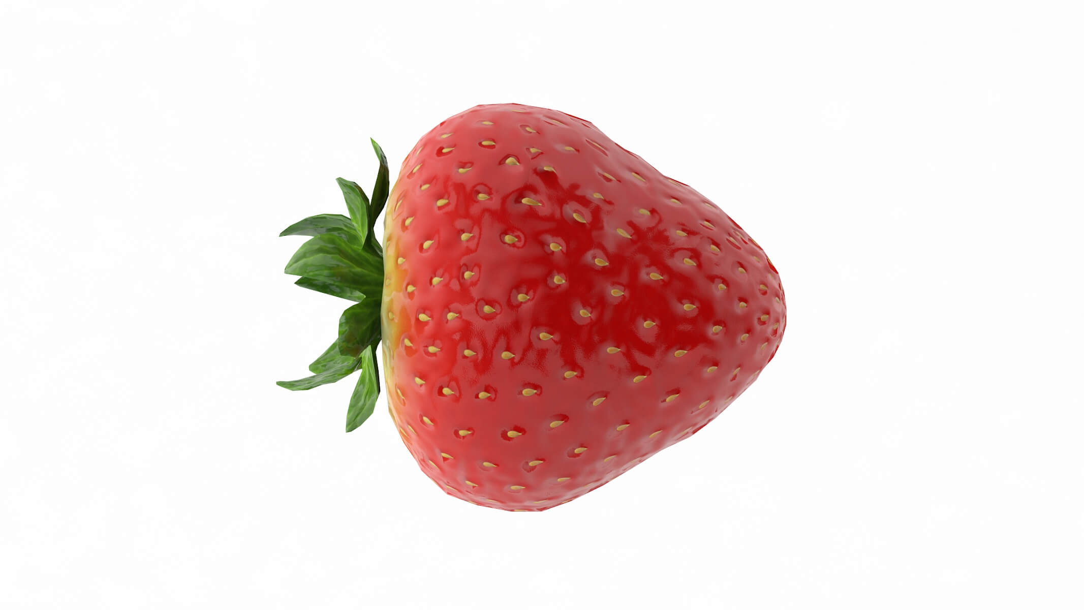 Strawberry Low Poly - 3D Model by frezzy