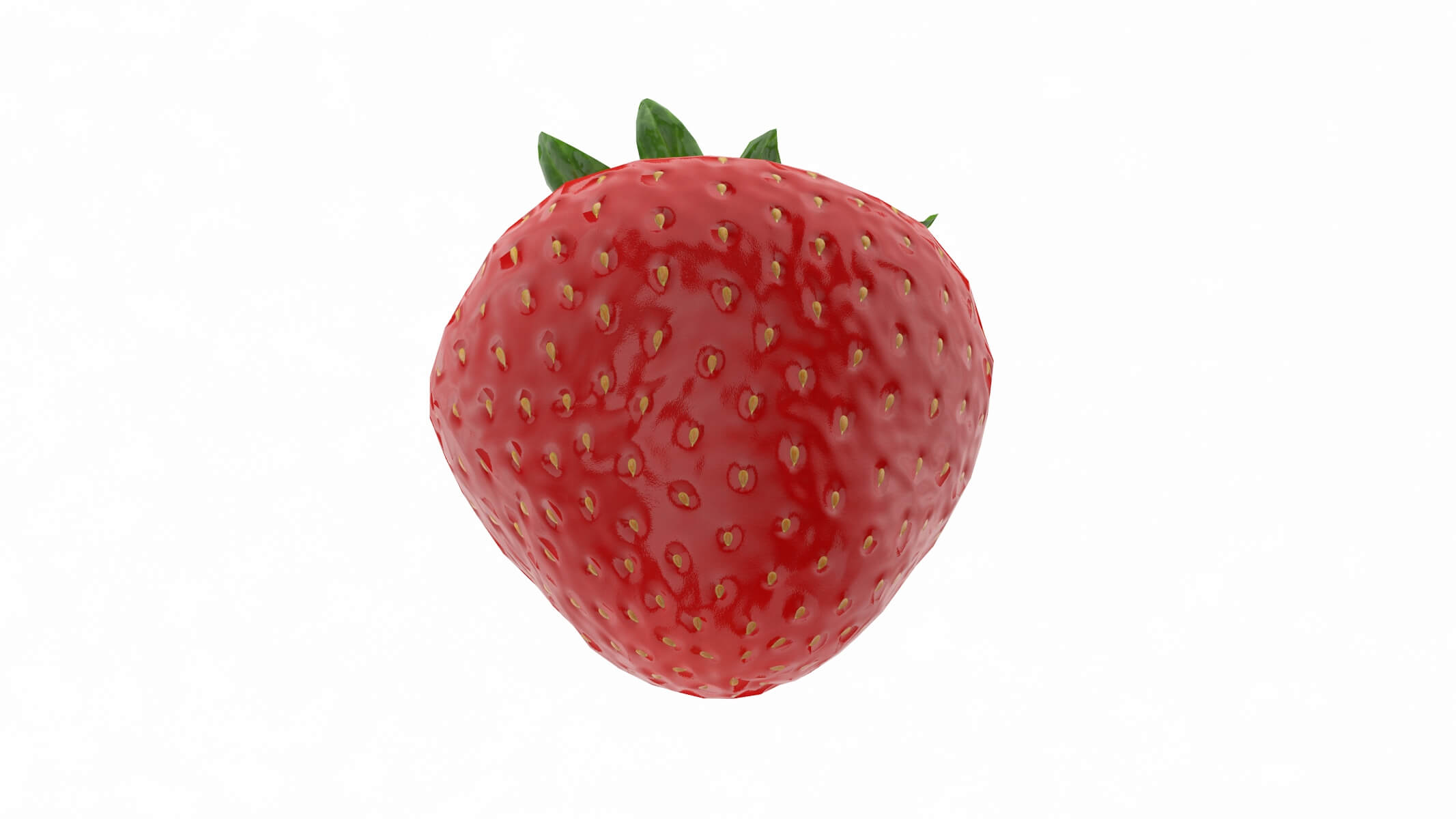 Strawberry Low Poly - 3D Model by frezzy