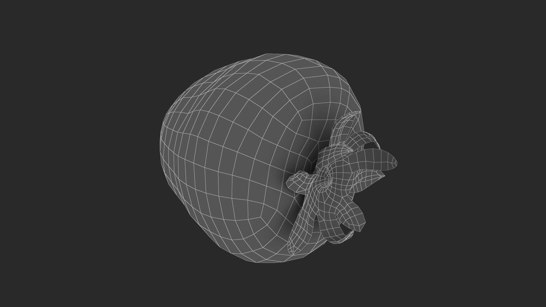 Strawberry Low Poly - 3D Model by frezzy