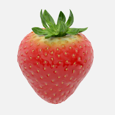 Strawberry Low Poly - 3D Model by frezzy