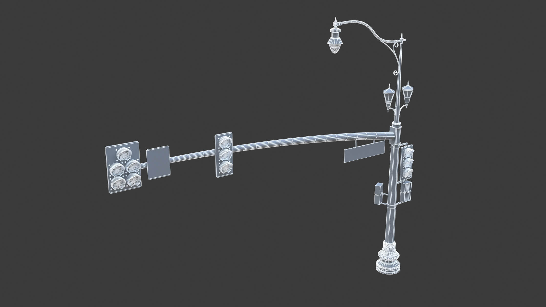 Street Light With Traffic 05 - 3D Model by frezzy