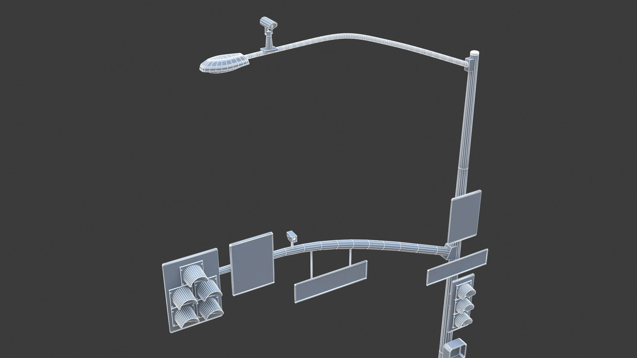 Street Light With Traffic 09 - 3D Model by frezzy