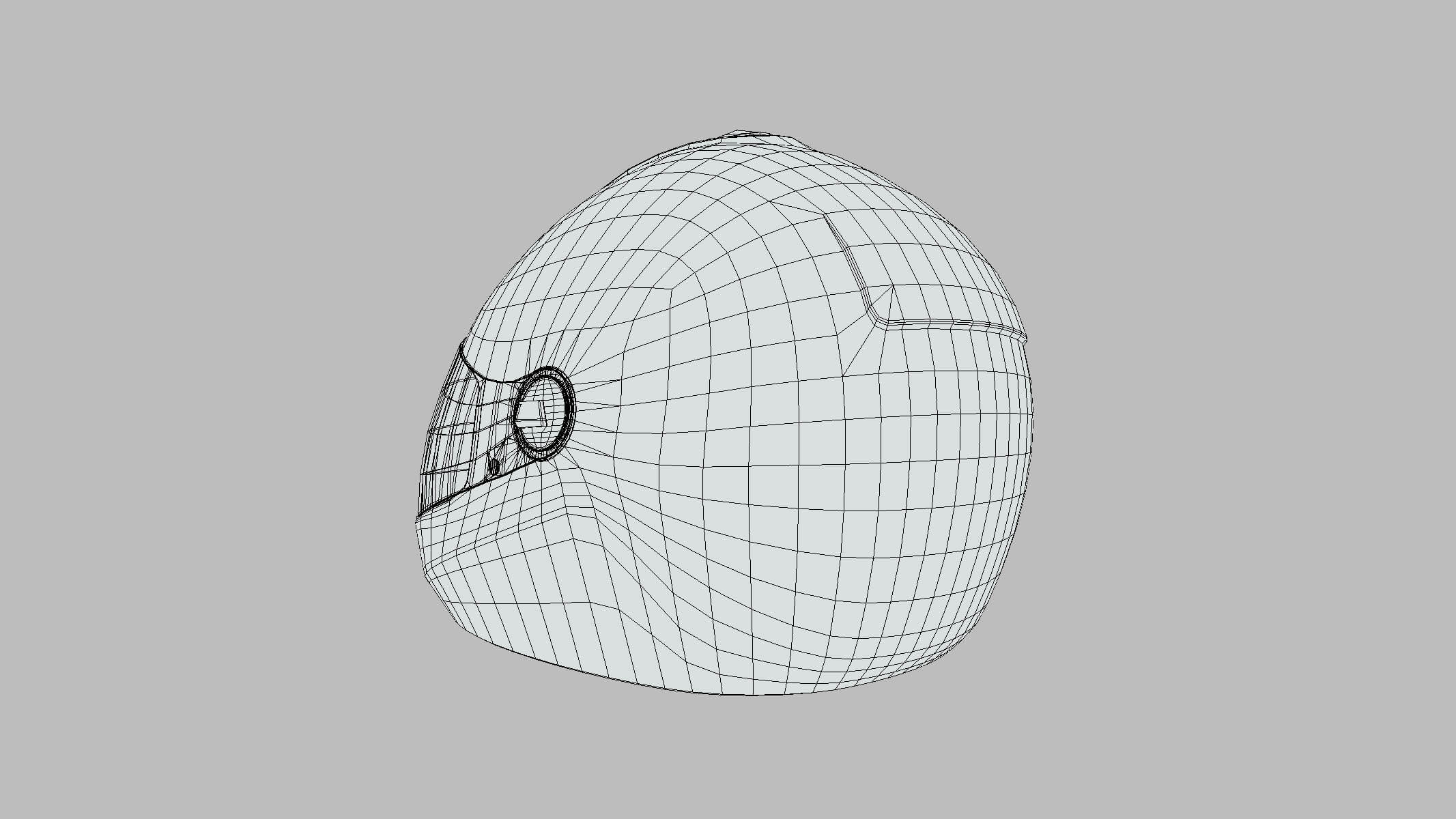 Superbike Helmet Low Poly - 3D Model by frezzy