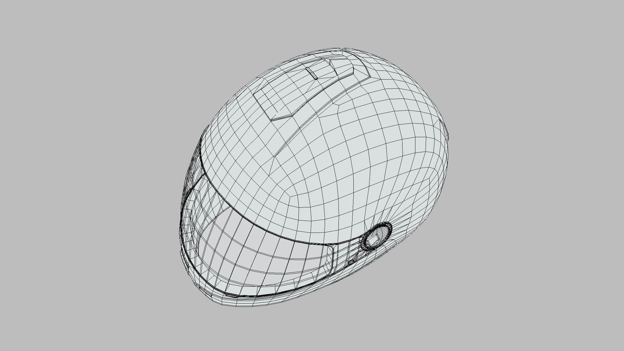 Superbike Helmet Low Poly - 3D Model by frezzy