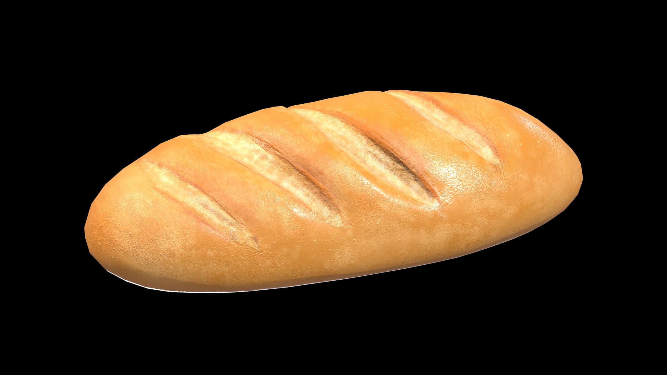 Supermarket Bread 02 Low Poly - 3D Model by frezzy