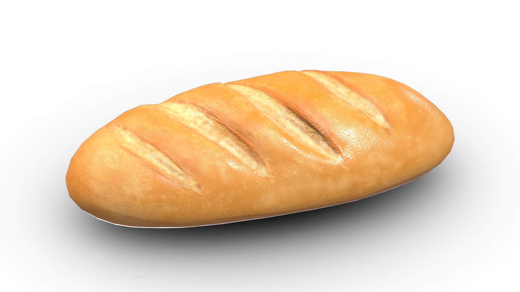 Supermarket Bread 02 Low Poly - 3D Model by frezzy
