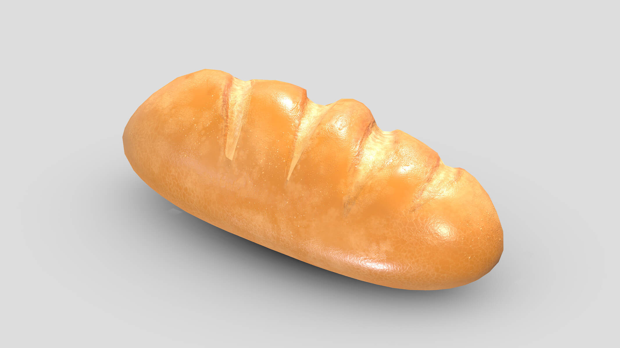 Supermarket Bread 02 Low Poly - 3D Model by frezzy
