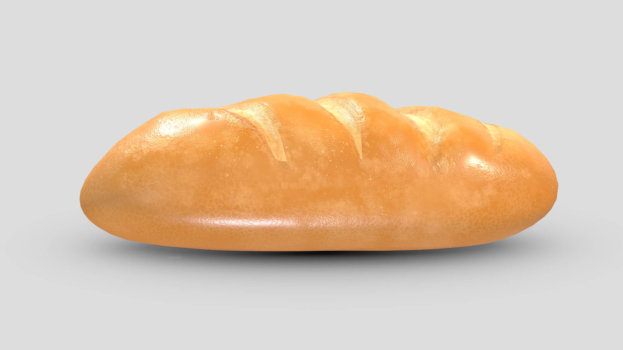 Supermarket Bread 02 Low Poly - 3D Model by frezzy
