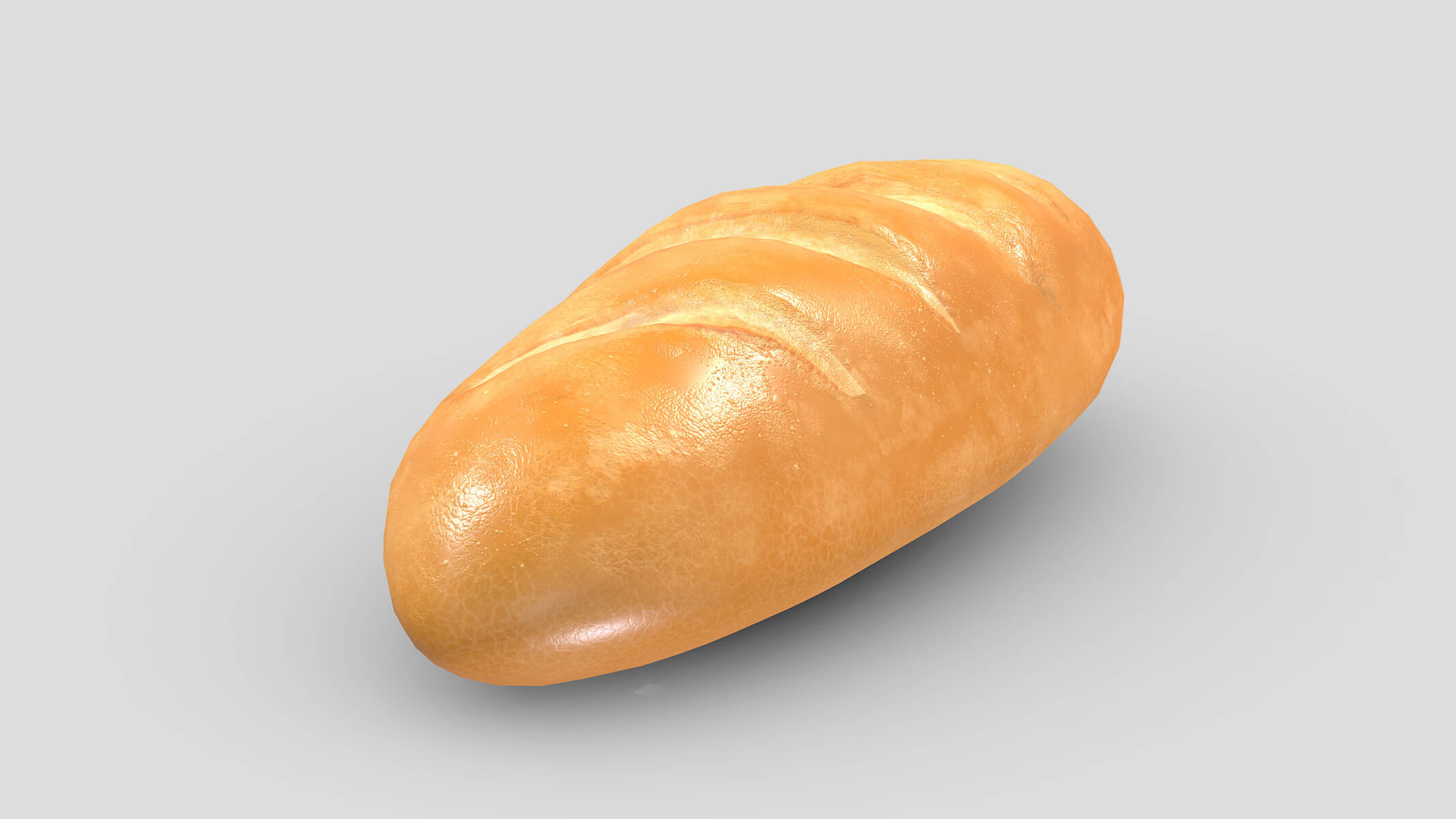 Supermarket Bread 02 Low Poly - 3D Model by frezzy