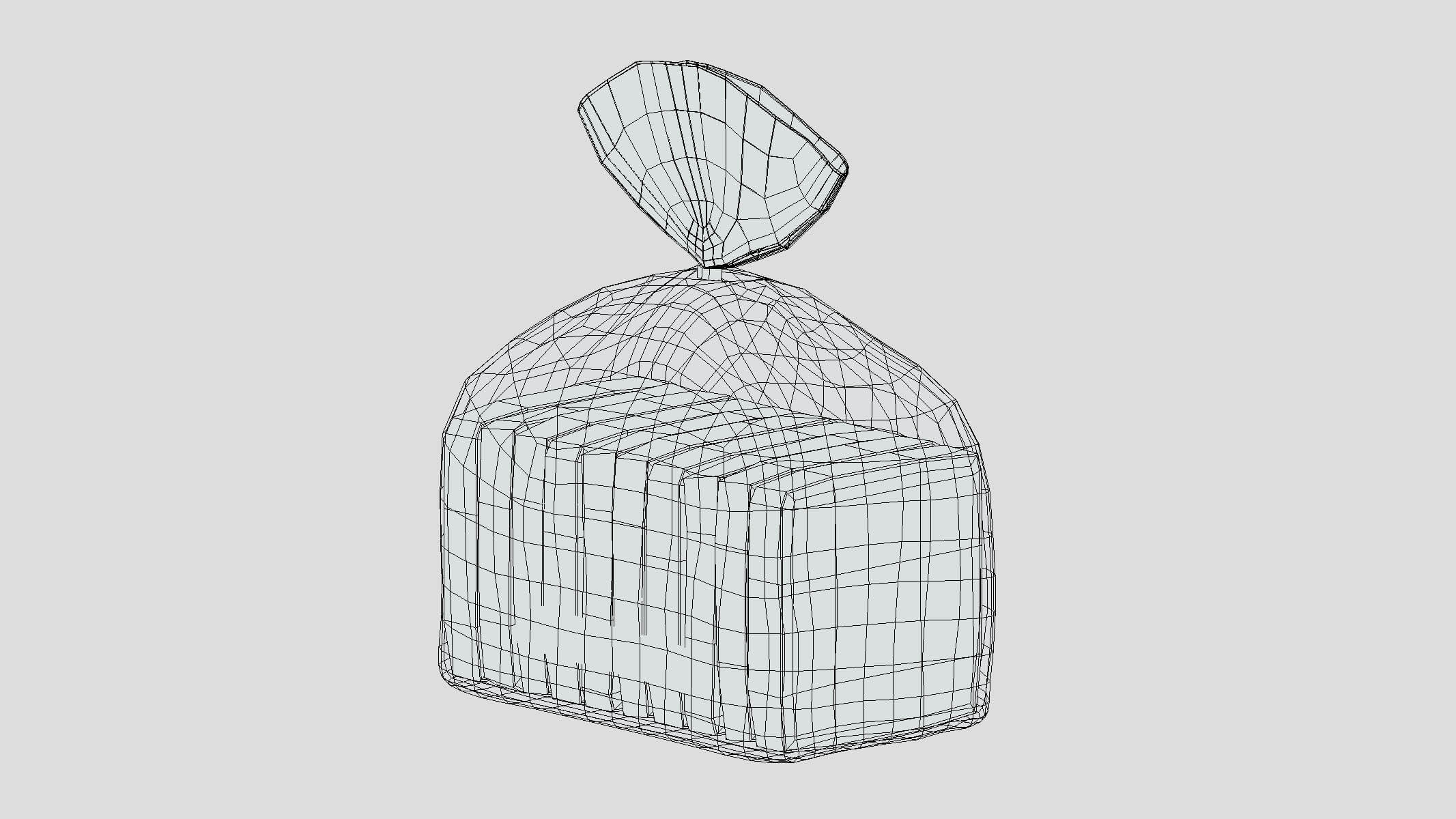 Supermarket Bread 05 Low Poly - 3D Model by frezzy