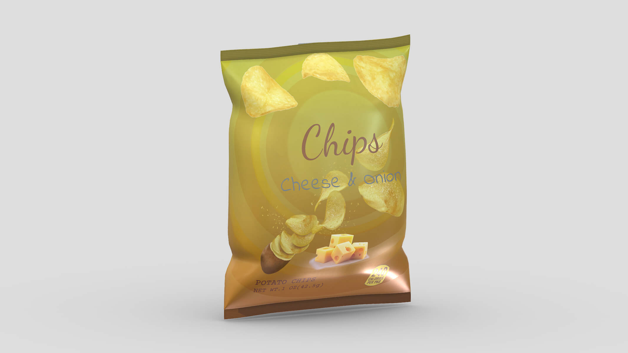 Supermarket Chips 01 Low Poly - 3D Model by frezzy