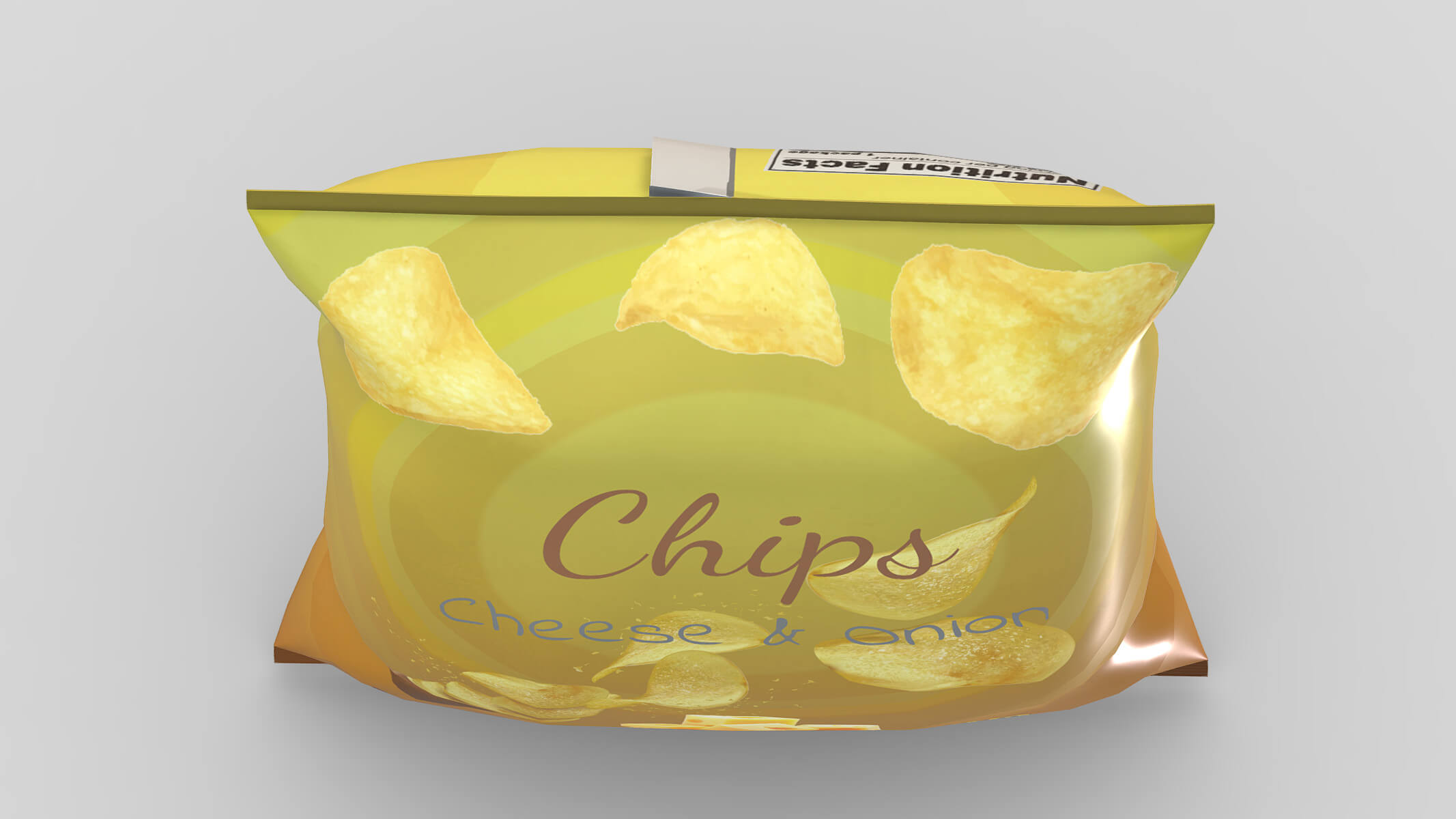 Supermarket Chips 01 Low Poly - 3D Model by frezzy