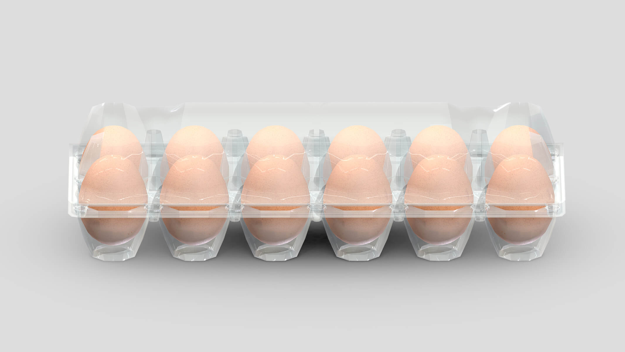 Supermarket Eggs Container 01 Low Poly - 3D Model by frezzy