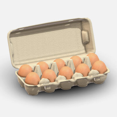 Supermarket Eggs Container 02 Low Poly - 3D Model by frezzy