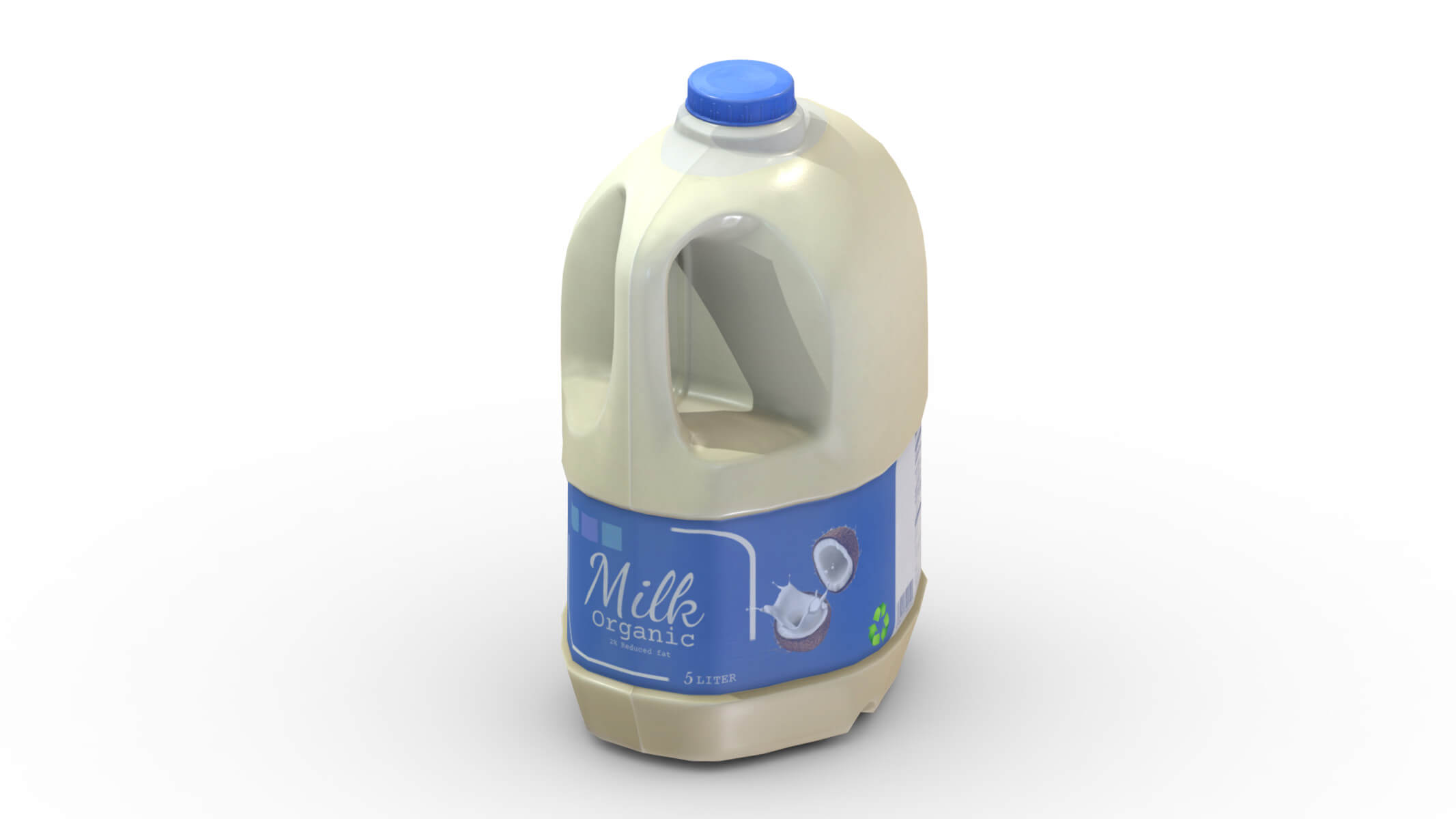 Supermarket Milk Bottle 02 - 3D Model by frezzy