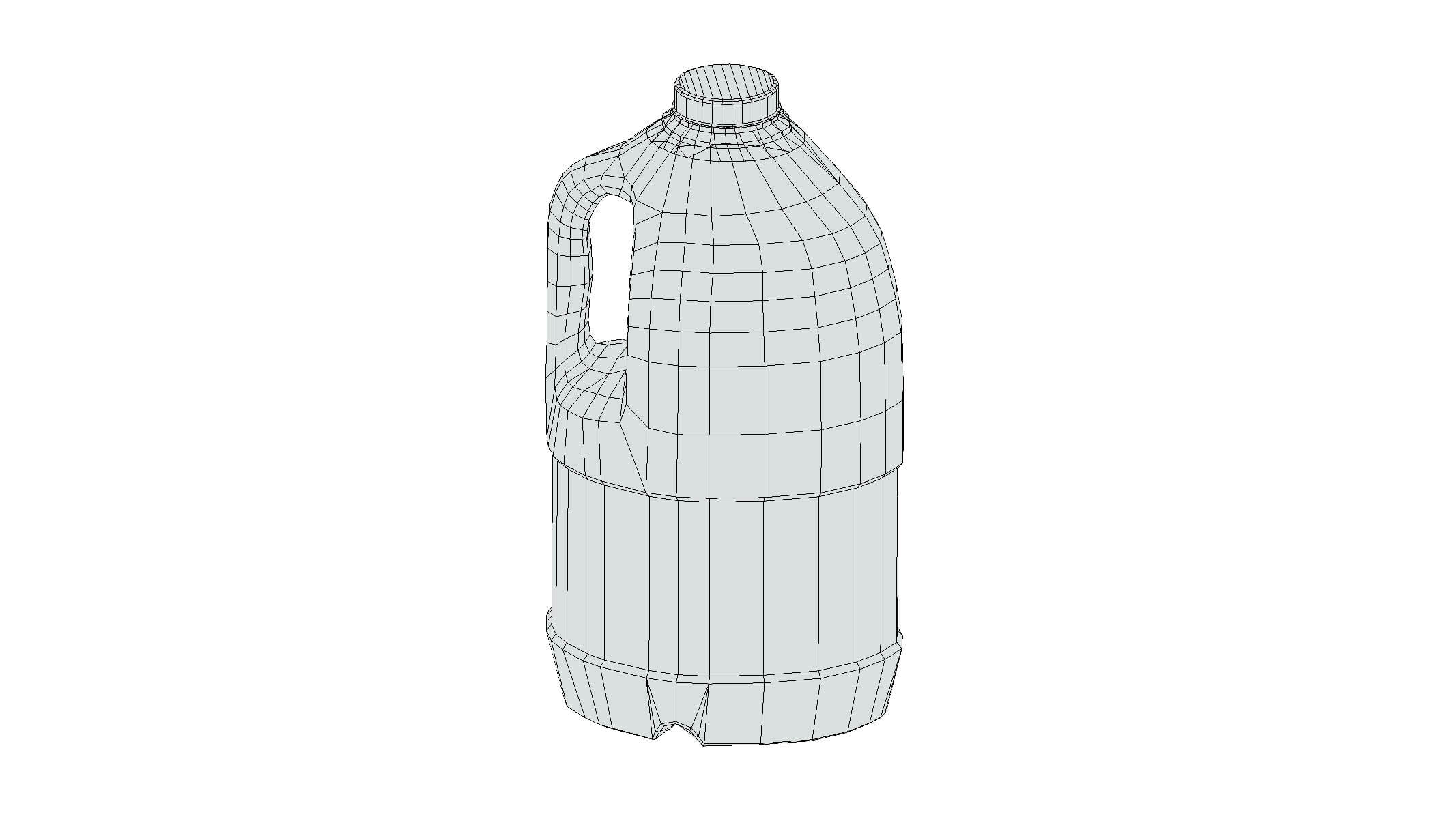 Supermarket Milk Bottle 03 3d Model By Frezzy