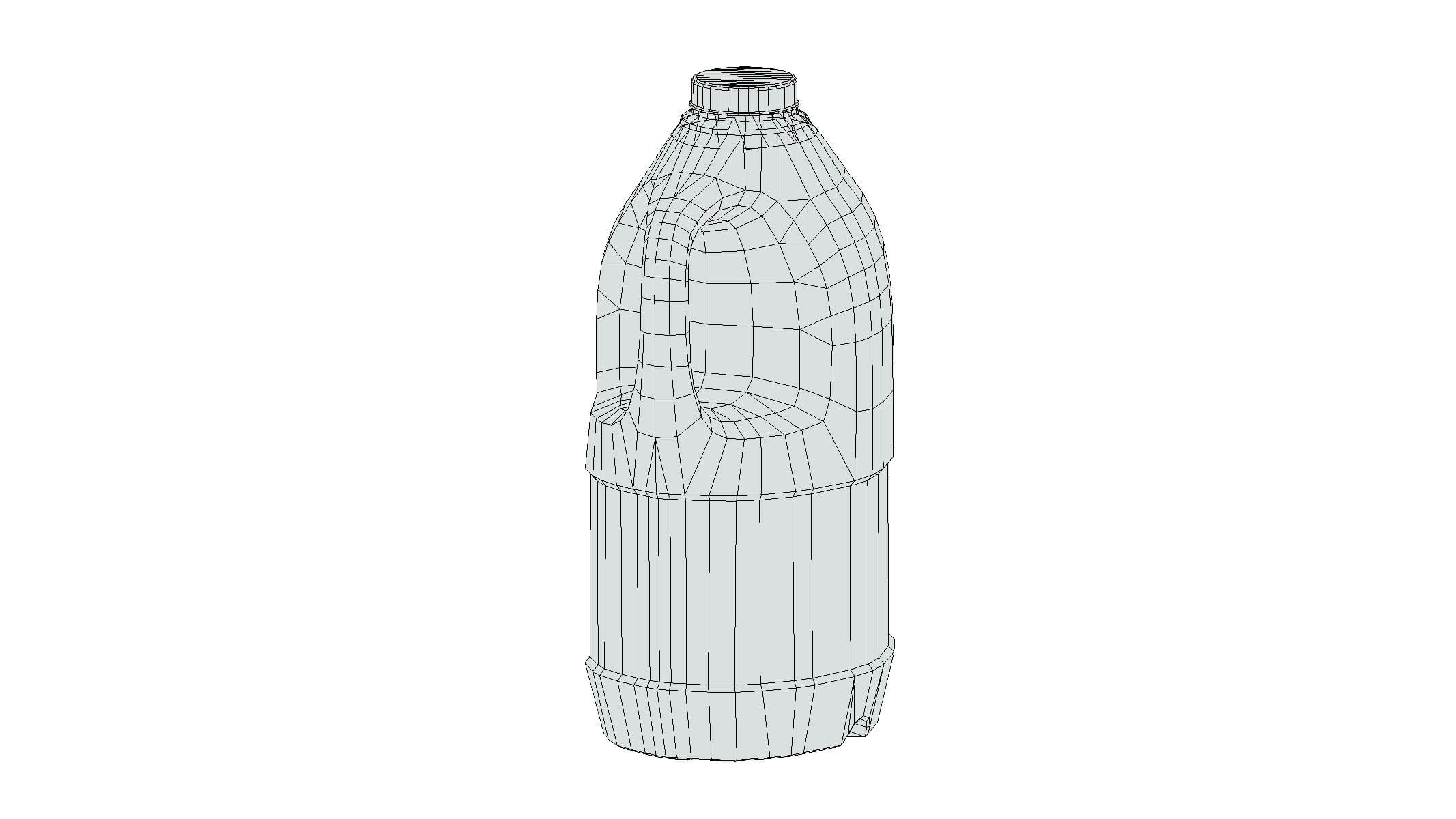 Supermarket Milk Bottle 03 - 3D Model by frezzy