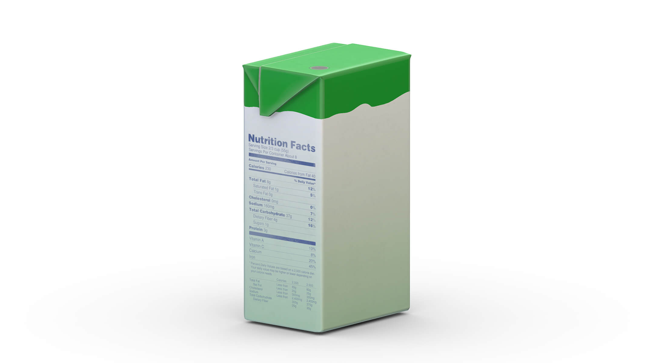 Supermarket Milk Carton 04 Low Poly - 3D Model by frezzy