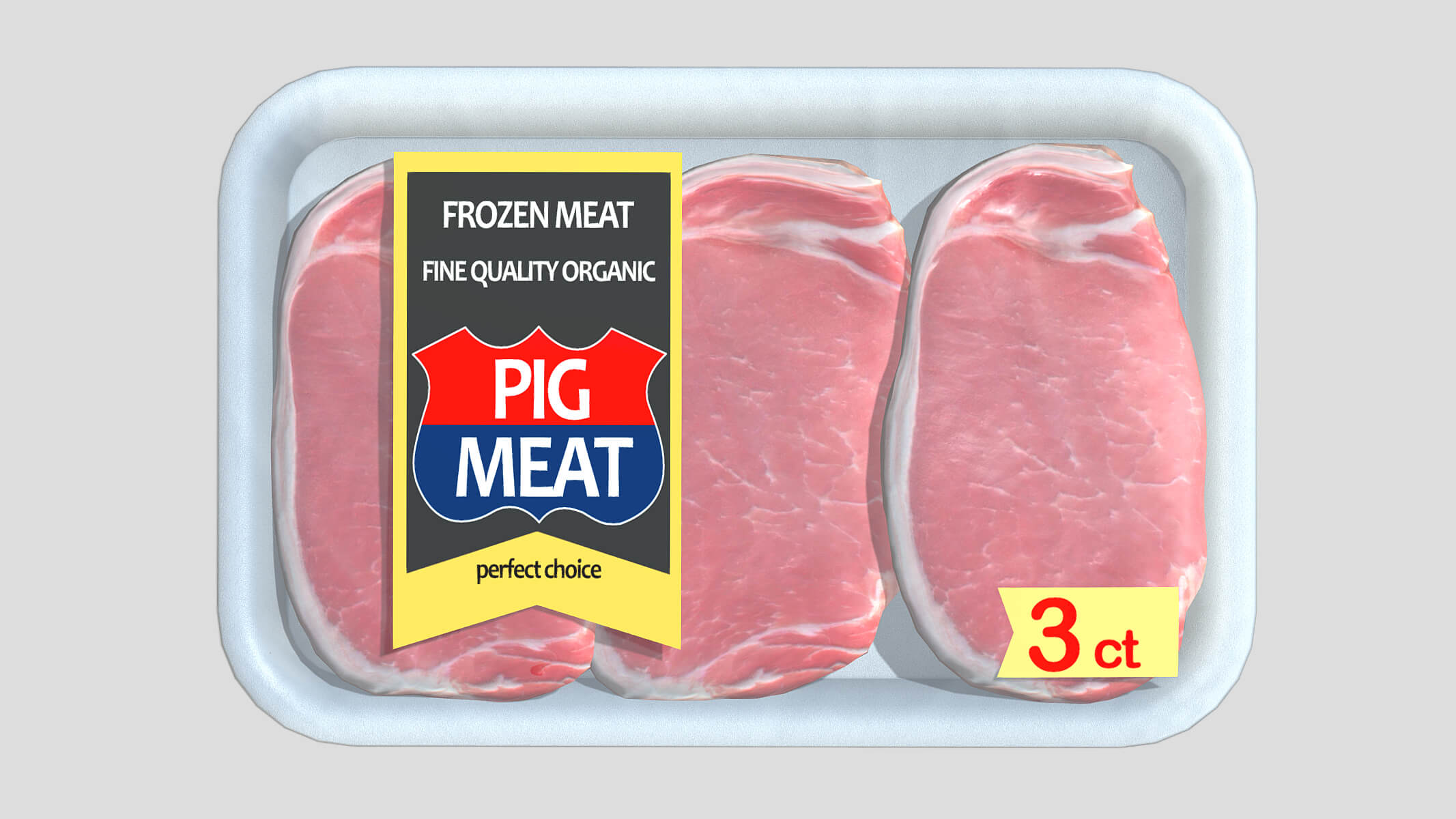 Suppermarket Packaged Meat 2 Low Poly - 3D Model by frezzy