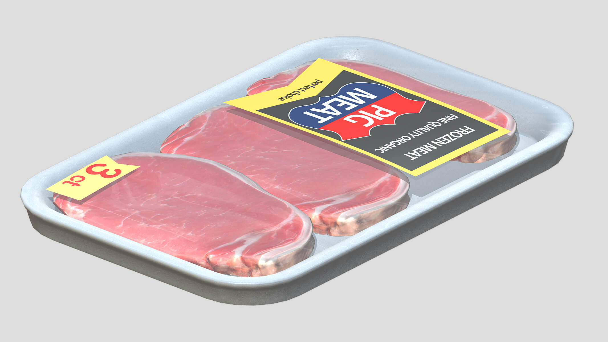 Suppermarket Packaged Meat 2 Low Poly - 3D Model by frezzy