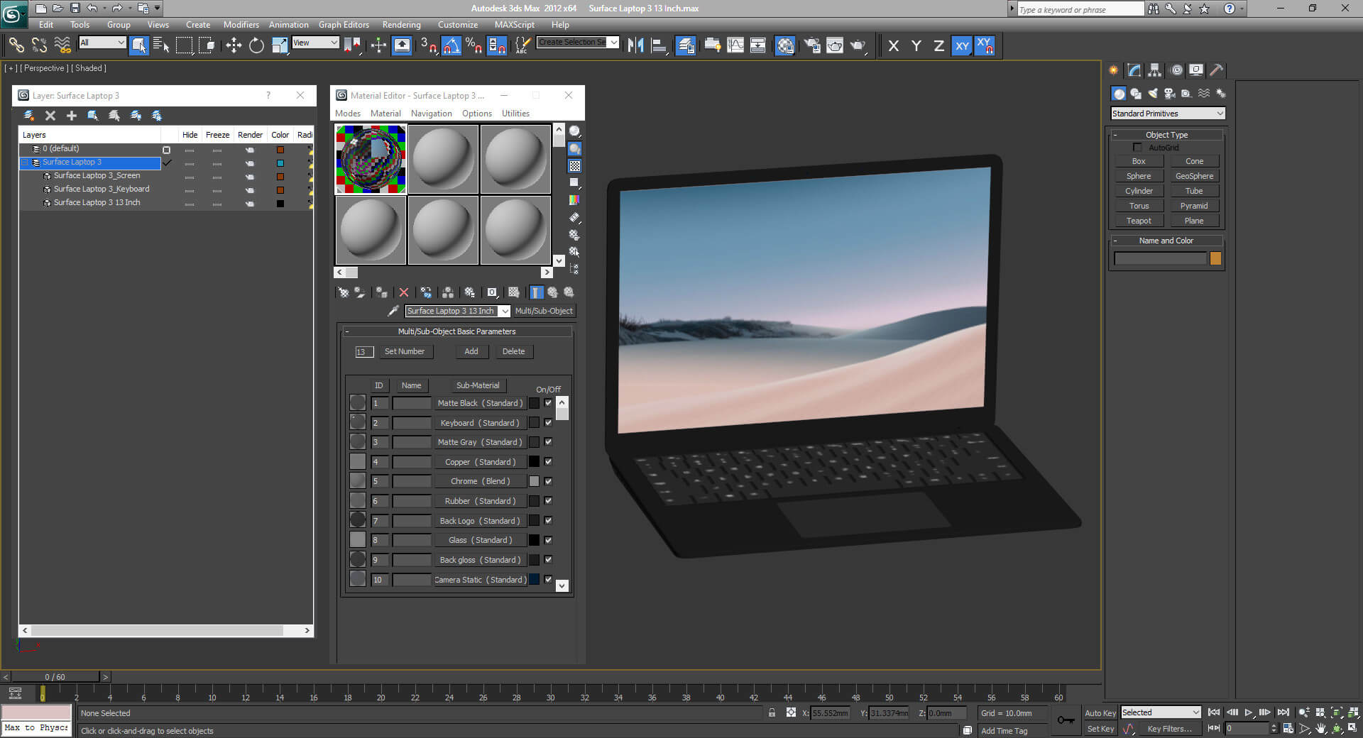 Surface Laptop 3 13 Inch - 3D Model by frezzy