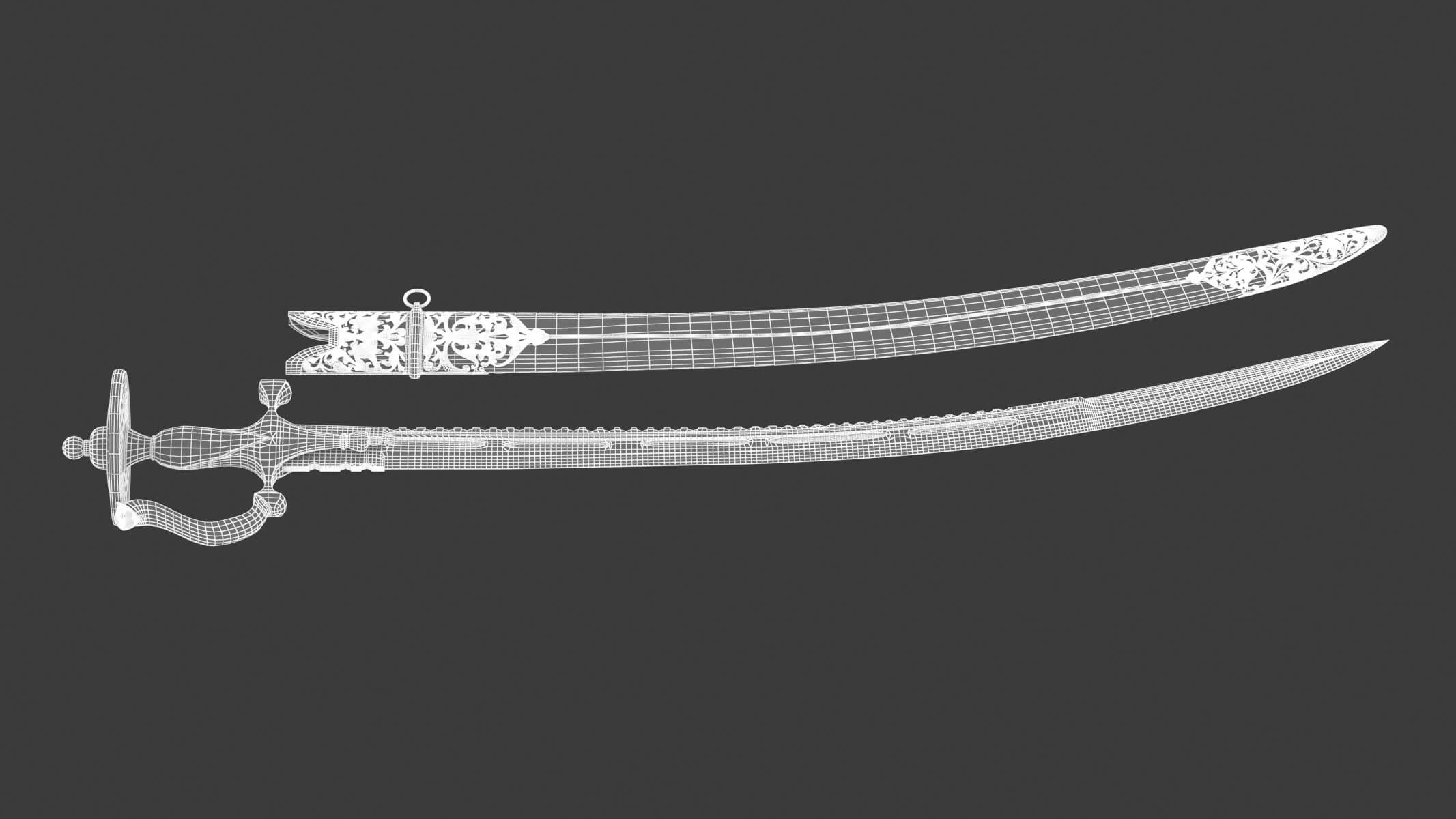 Talwar Sword - 3D Model by frezzy