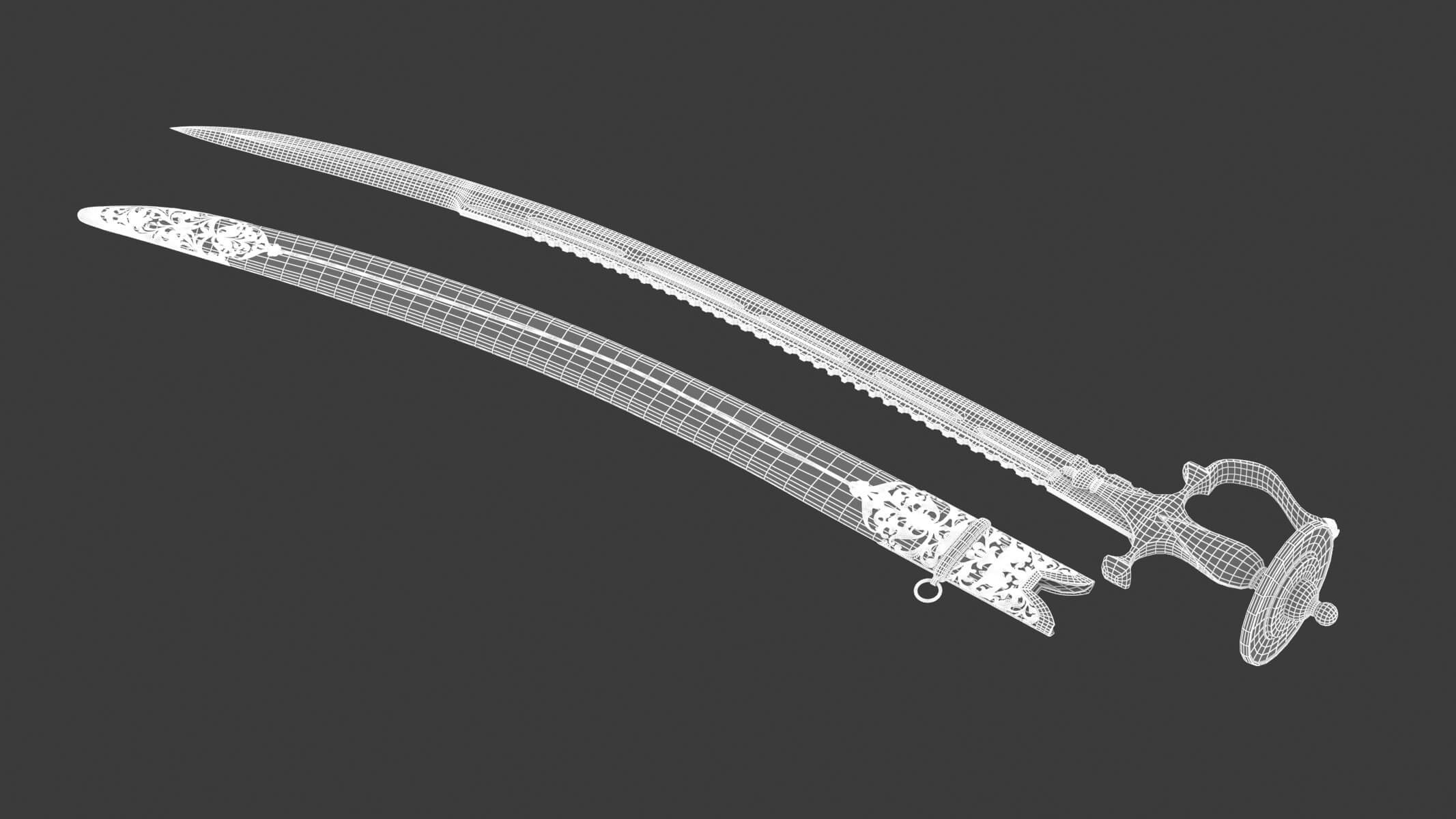 Talwar Sword - 3D Model by frezzy
